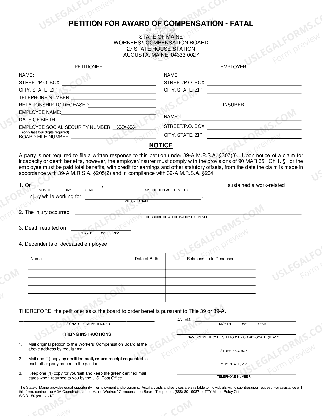 Massachusetts Petition for Partition - Petition To Partition ...