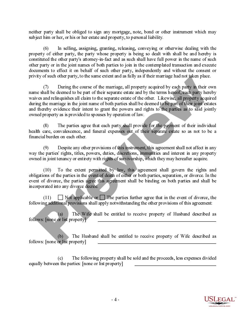Michigan Prenuptial Premarital Agreement With Financial Statements US Legal Forms