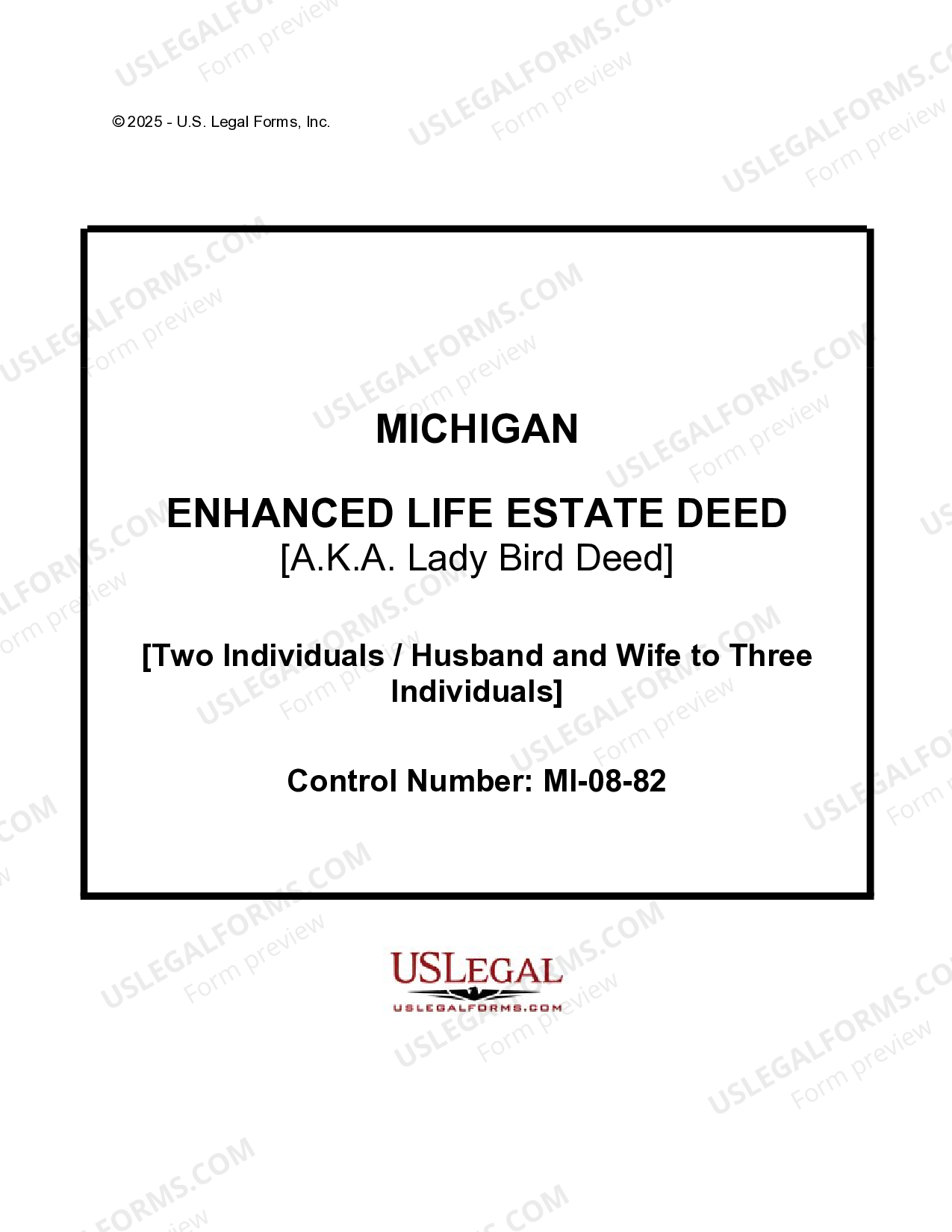 Michigan Enhanced Life Estate or Lady Bird Deed - Deed Husband Wife ...