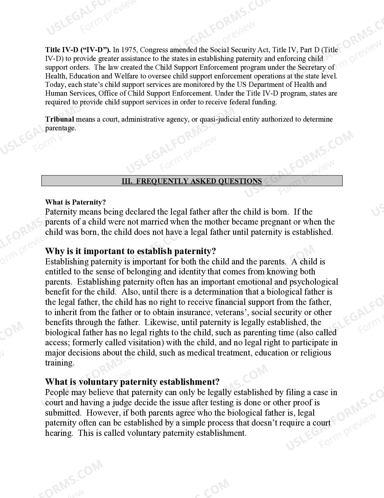 Michigan Paternity Law and Procedure Handbook - Michigan Law | US Legal ...