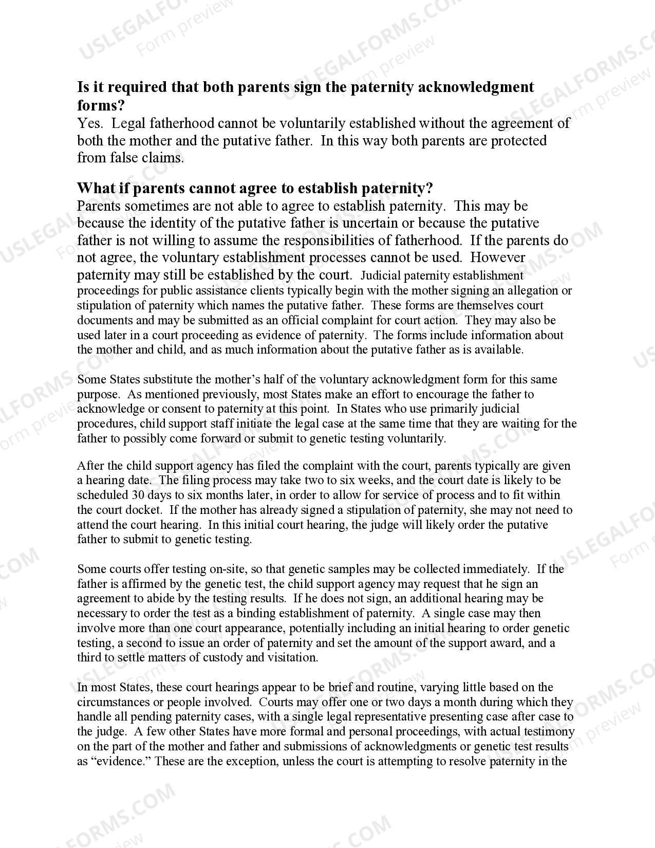 Michigan Paternity Law and Procedure Handbook - Michigan Law | US Legal ...