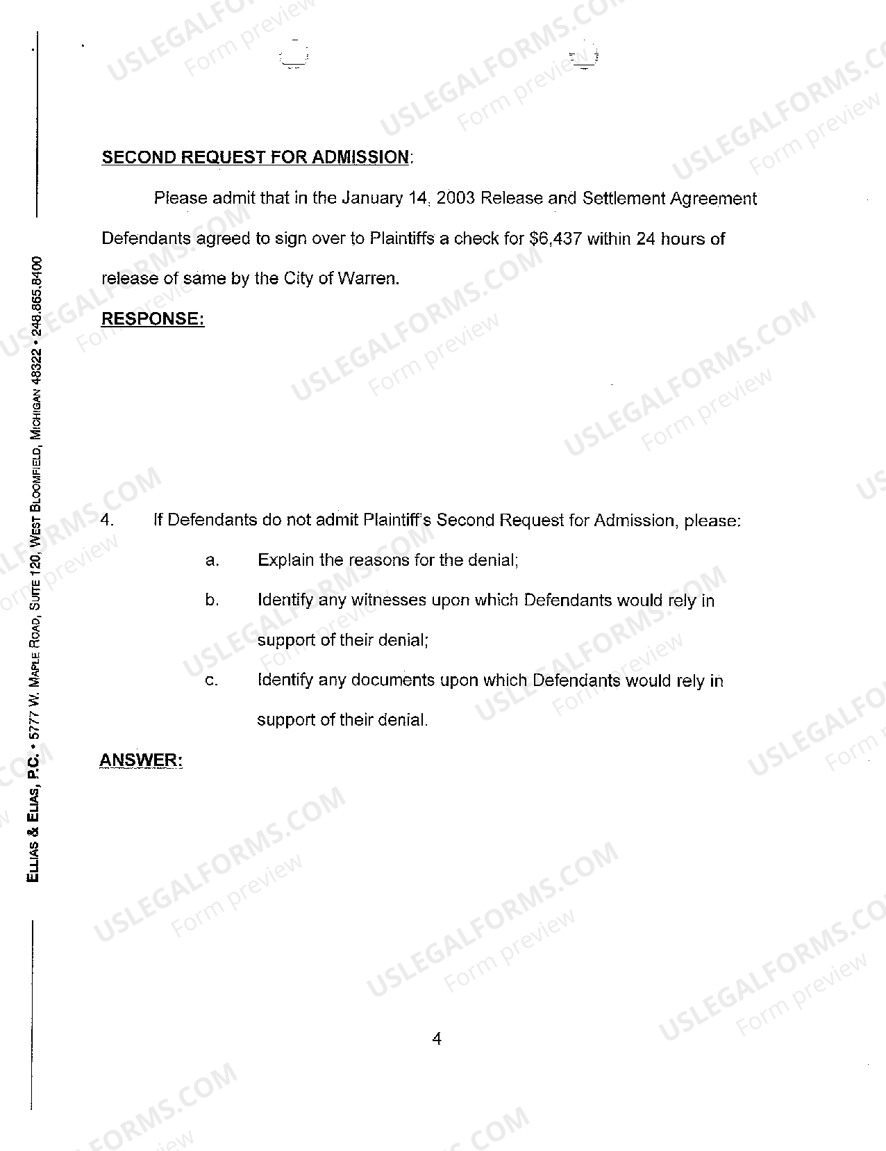 Michigan Plaintiff's First Interrogatories And Request for Admissions ...
