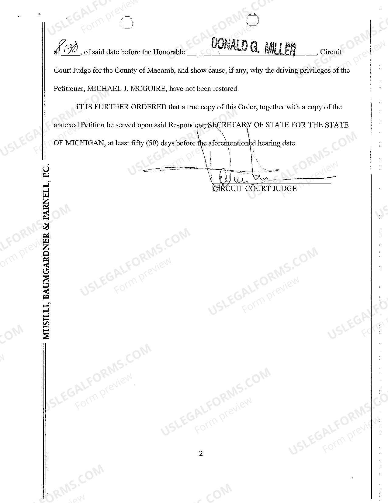 Michigan Order to Show Cause - Order To Show Cause Michigan | US Legal ...