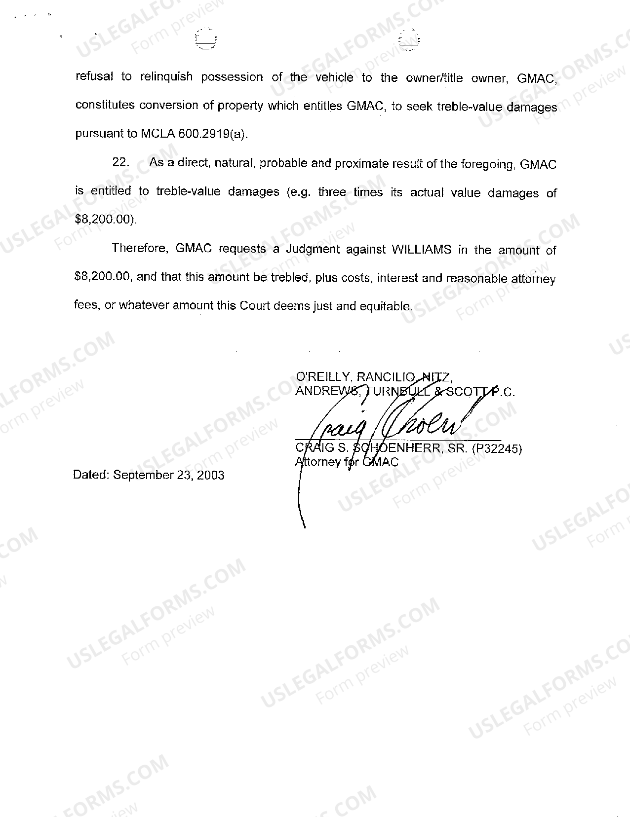 Michigan Amended Complaint | US Legal Forms