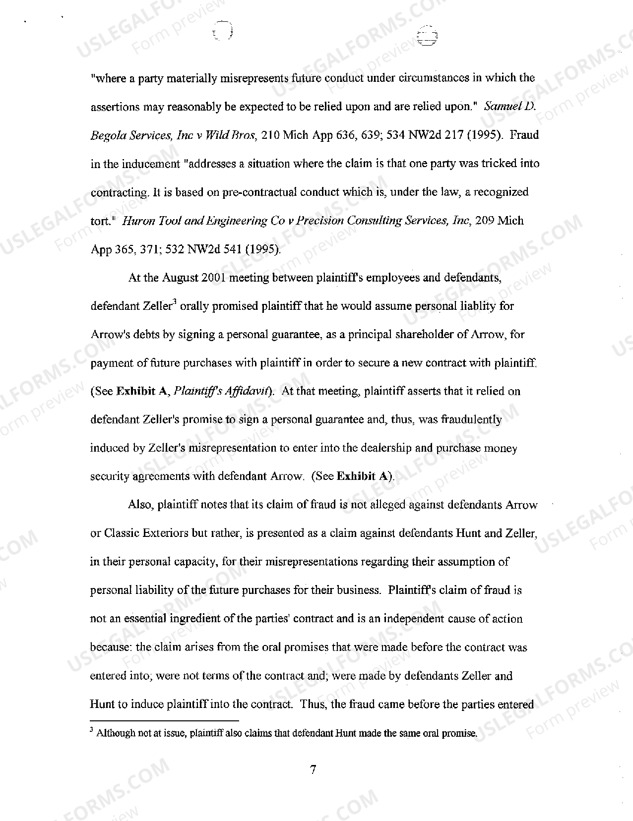 Michigan Plaintiff's Response to Defendant Motion for Summary ...