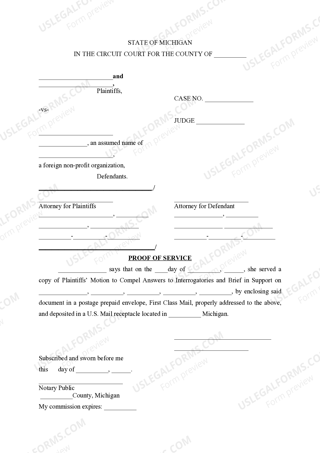 Michigan Proof of Service - Proof Of Service Michigan | US Legal Forms