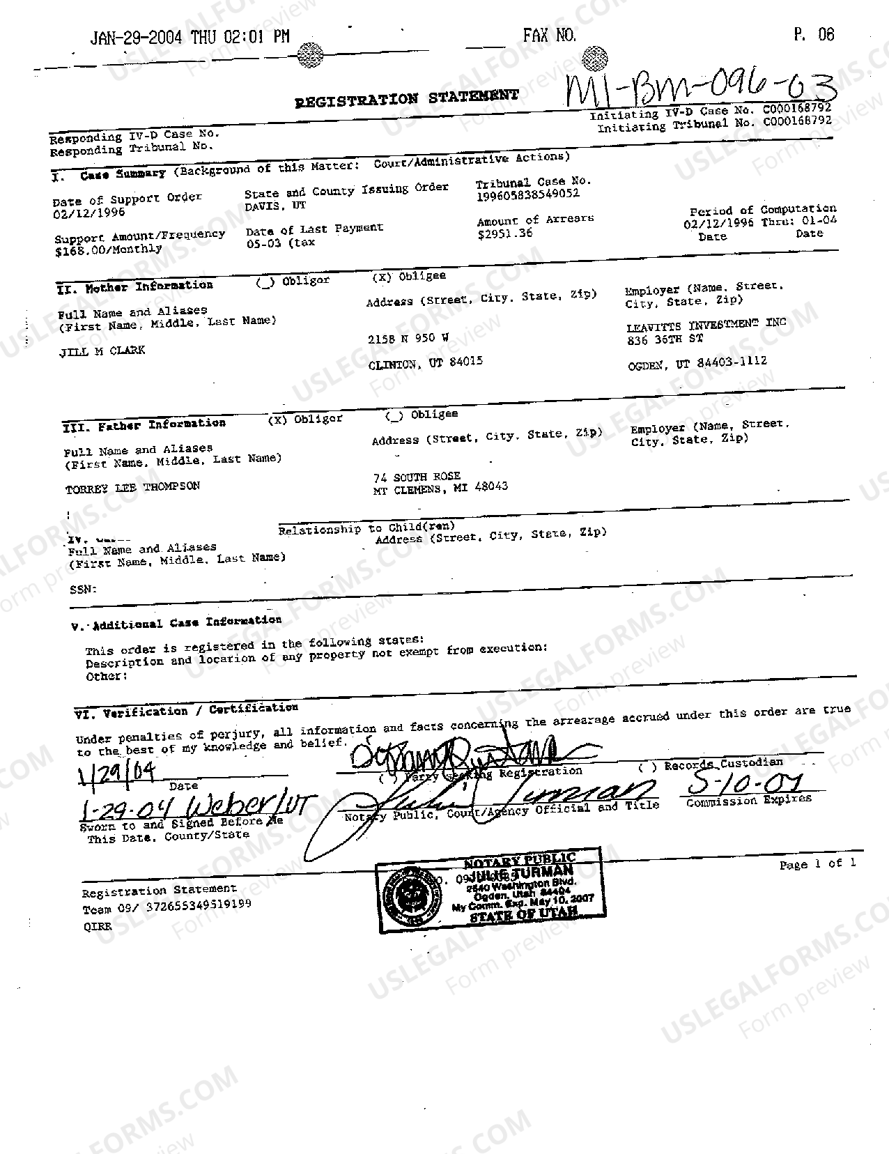 Michigan Registration Statement | US Legal Forms