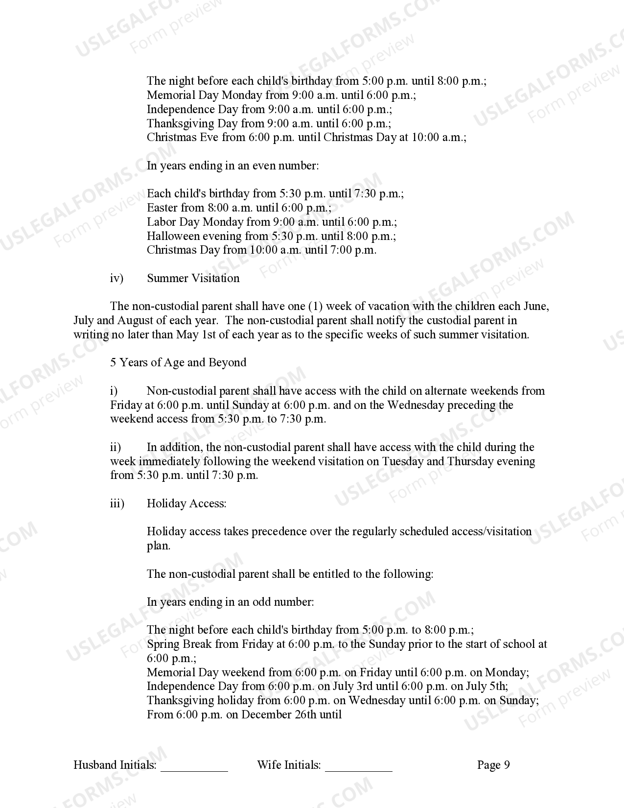 Michigan Separation Agreement Form For Unmarried Couples | US Legal Forms