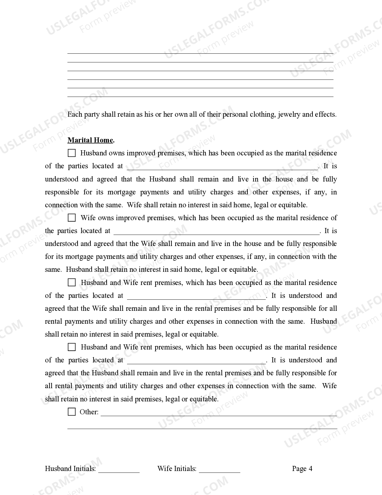 Michigan Separation Agreement Form For Unmarried Couples | US Legal Forms