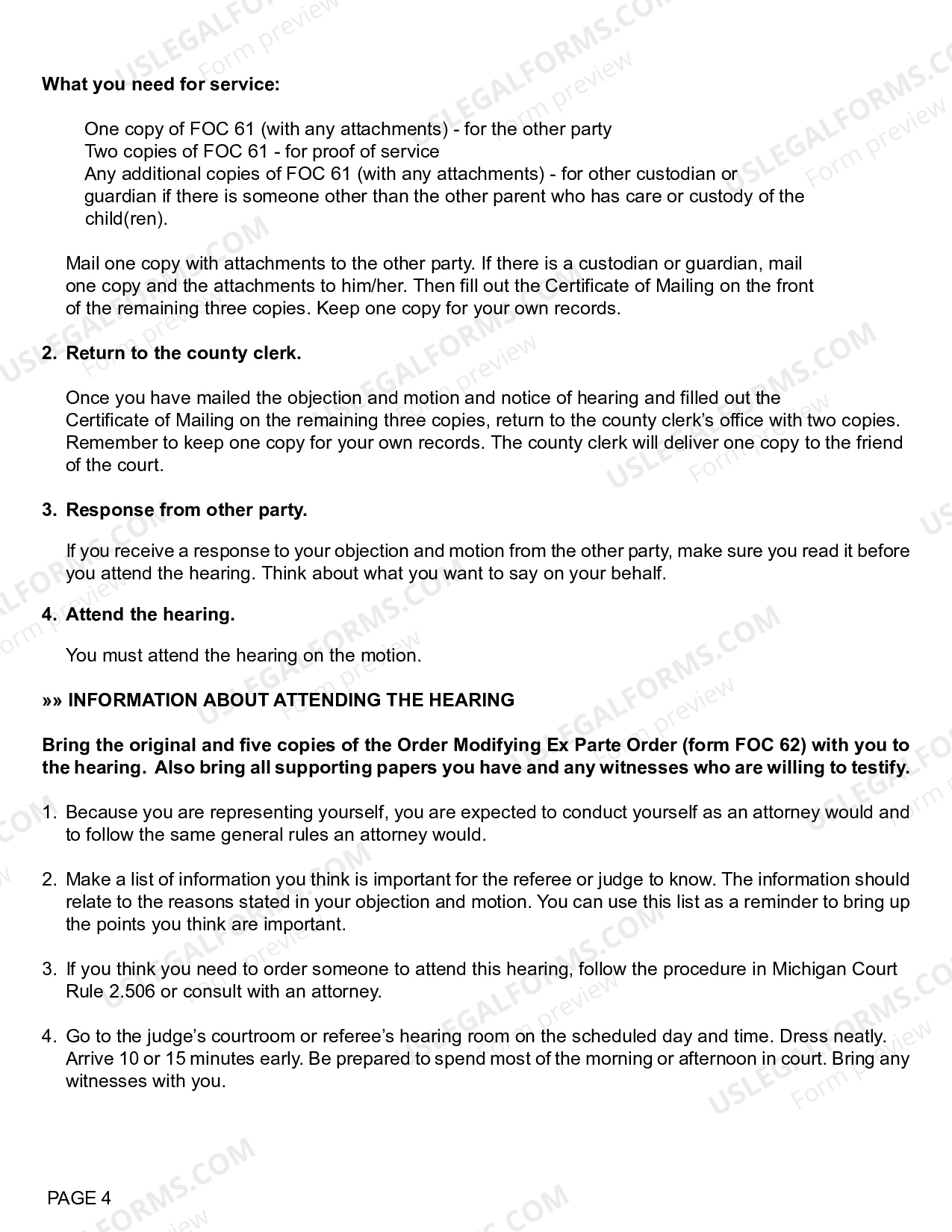 Michigan Objection to Ex Parte Order and Motion to Rescind or Modify ...