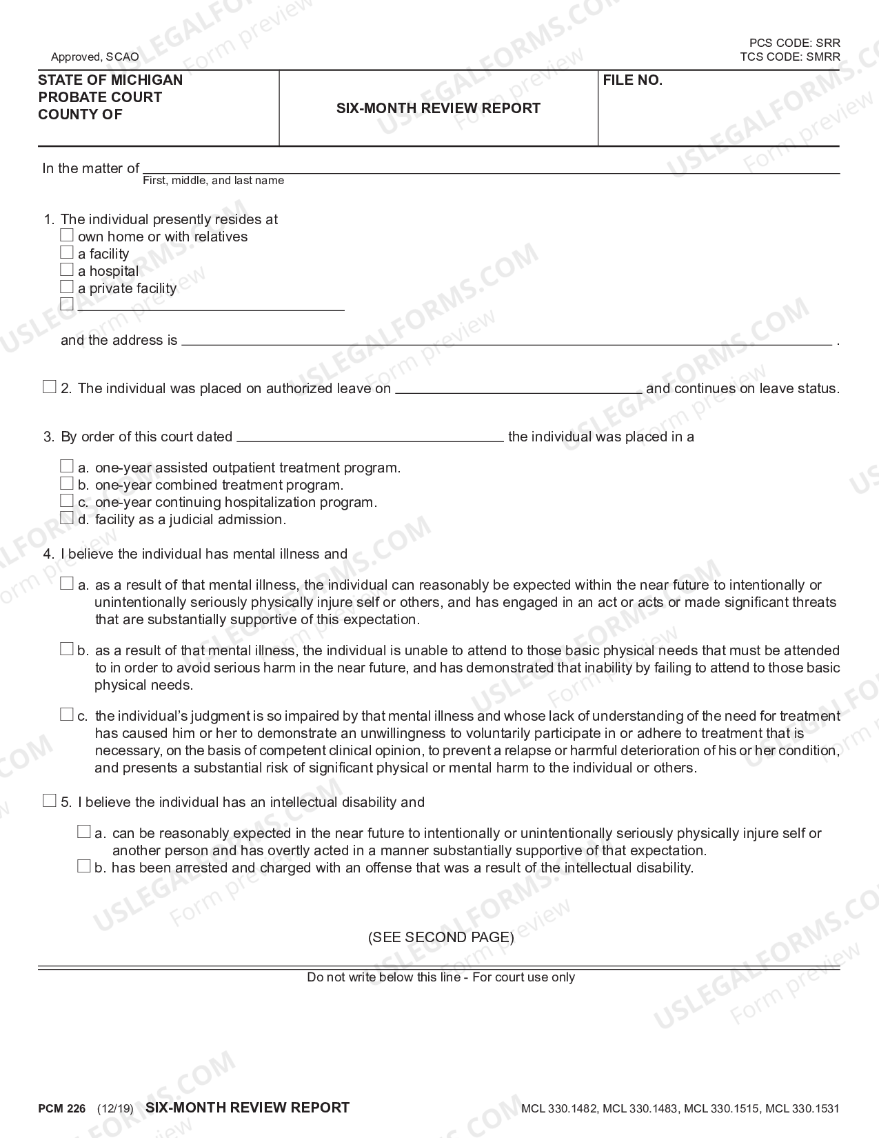Michigan Six Month Review Report | US Legal Forms