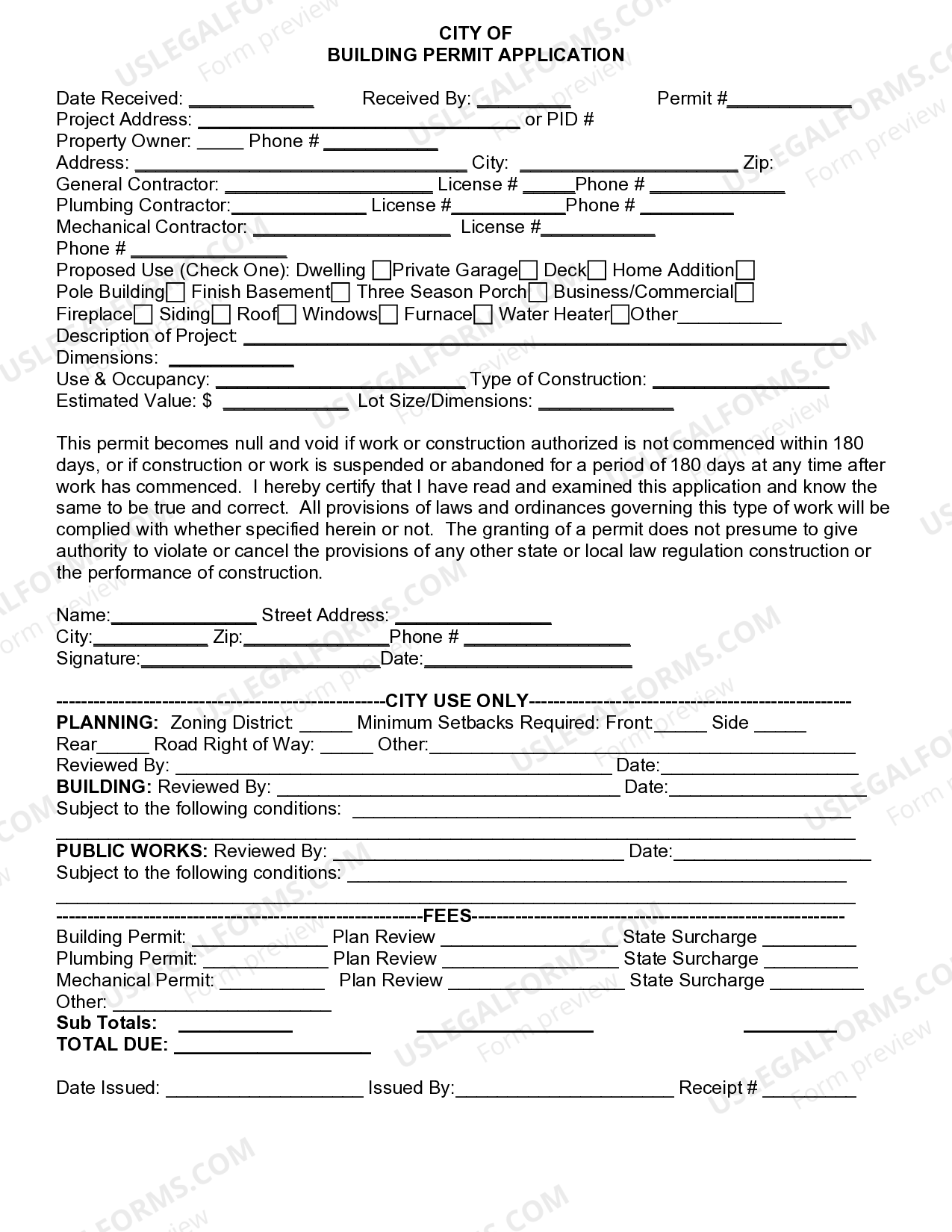 Minnesota Building Permit Application | US Legal Forms