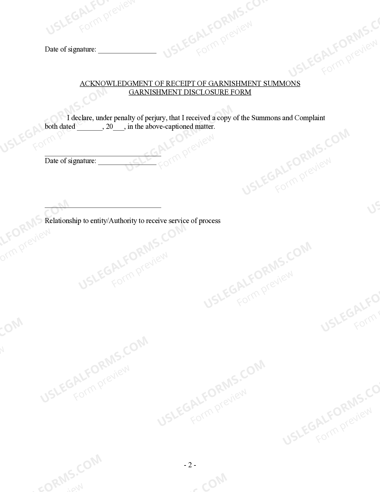 Minnesota Notice and Acknowledgment of service by mail - Acknowledgment ...