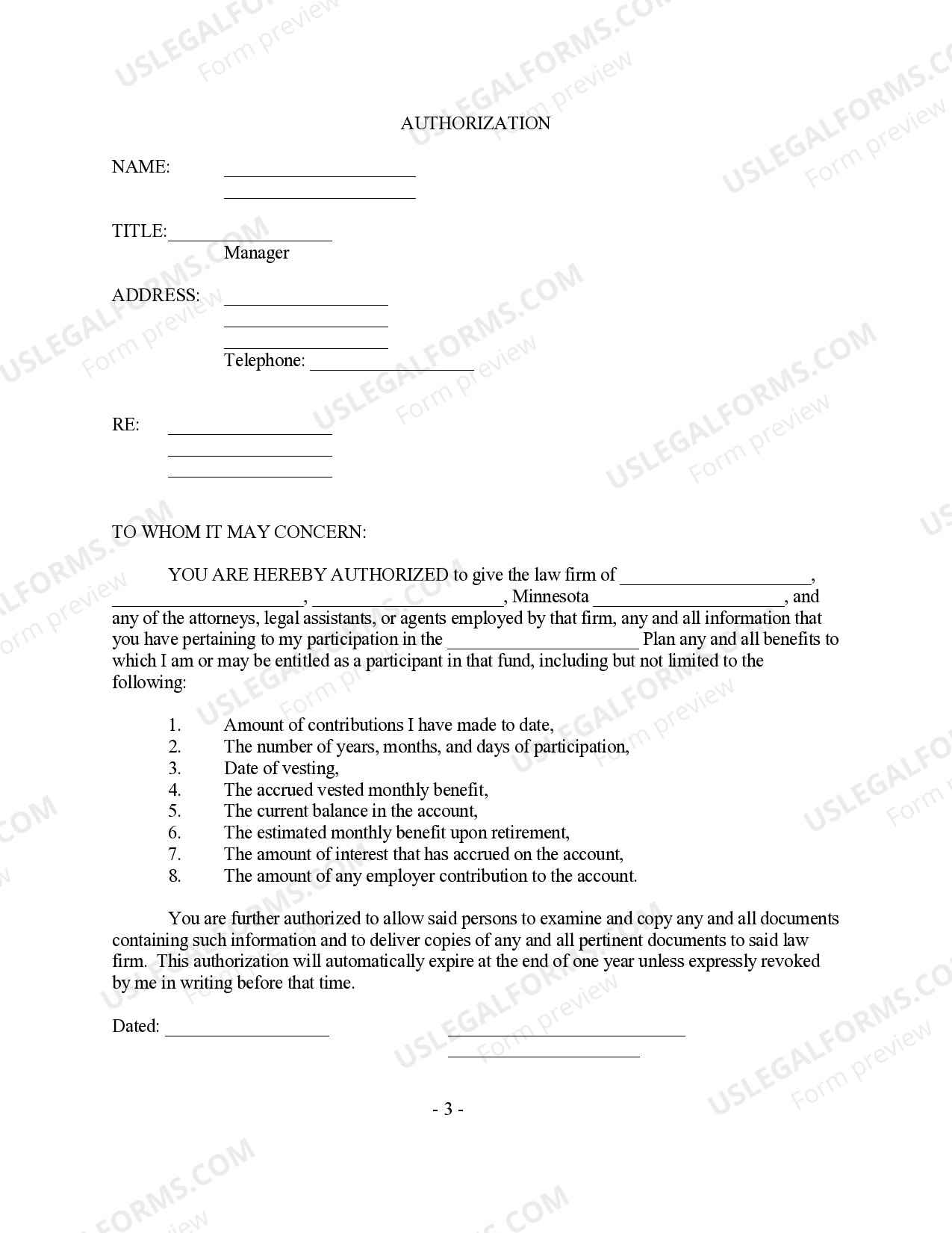 Minnesota Authorization to Release Treatment Records, Reports ...