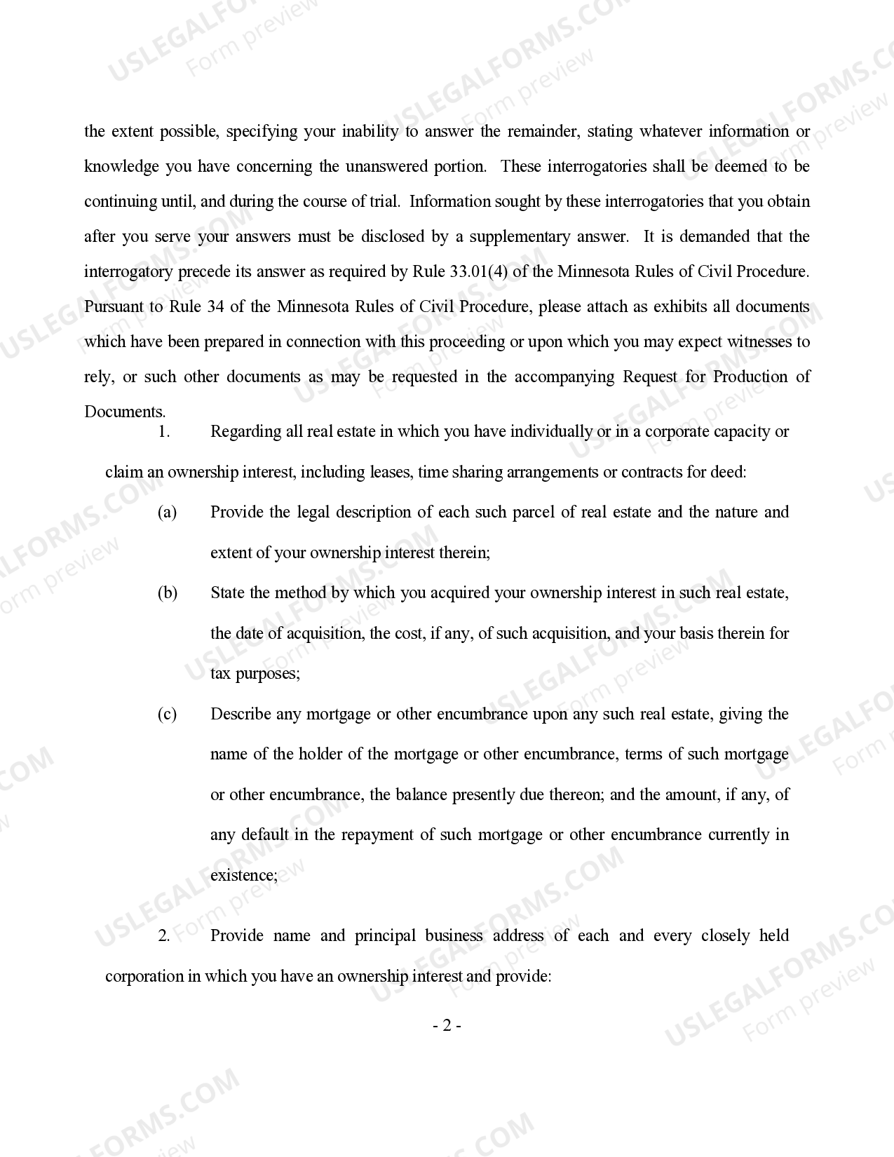 Minnesota Discovery - Petitioner's First Set of Interrogatories to ...