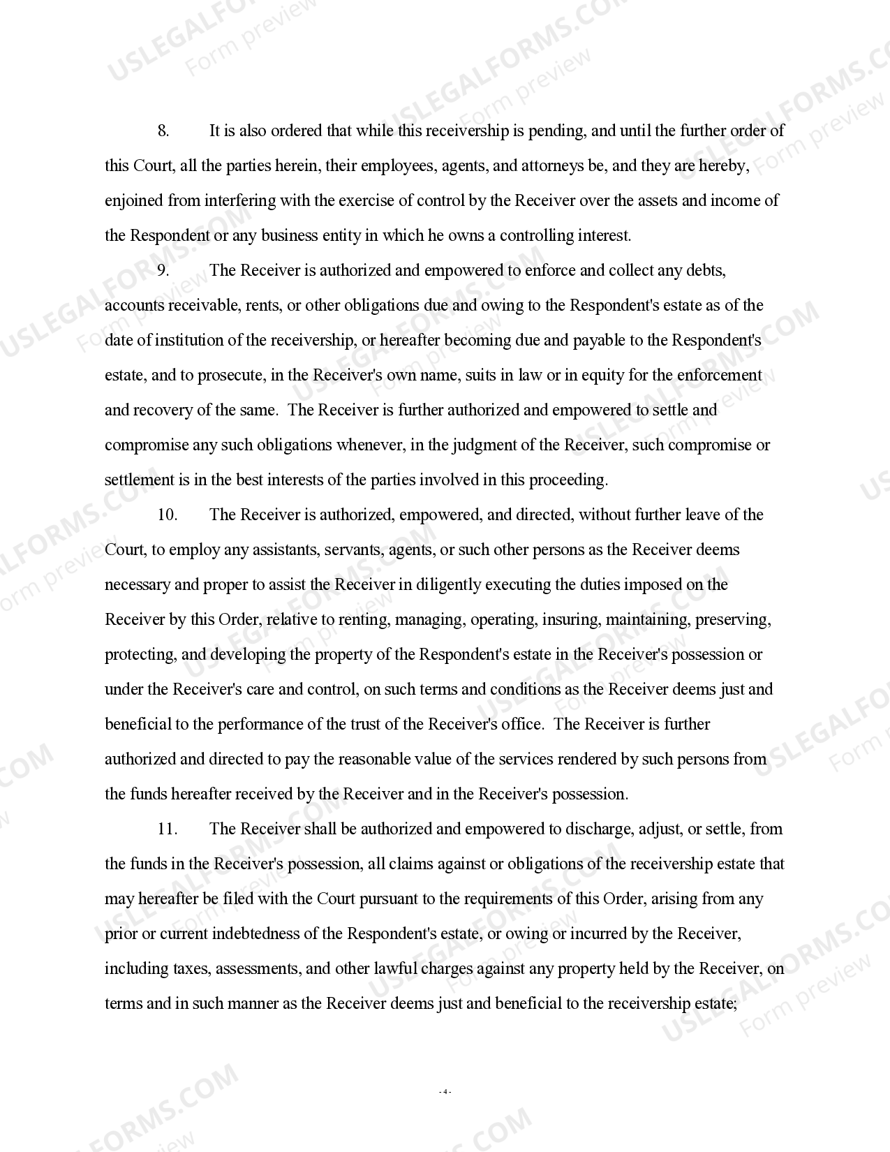 Minnesota Stipulation and Order regarding Judgment and Appointment of Receiver | US Legal Forms