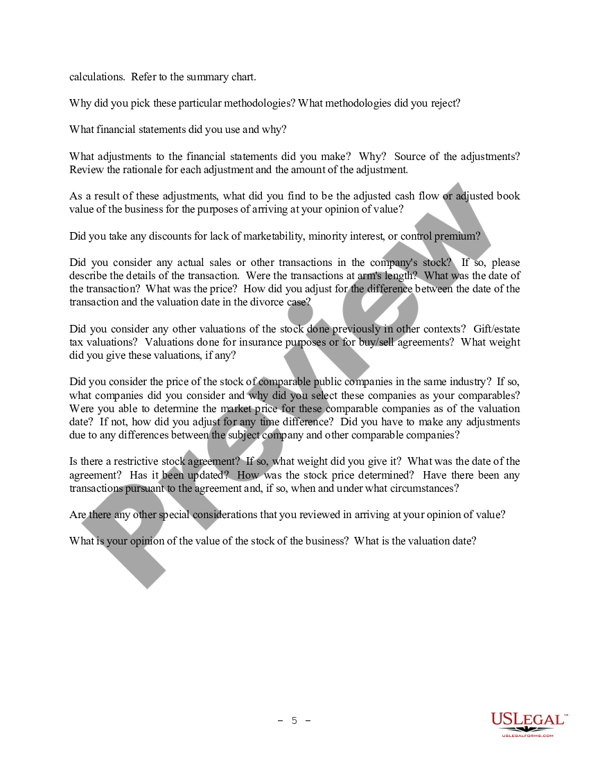 Minnesota Preliminary Information Questionnaire for Expert Witness ... Minnesota Preliminary Information Questionnaire for Expert Witness ...