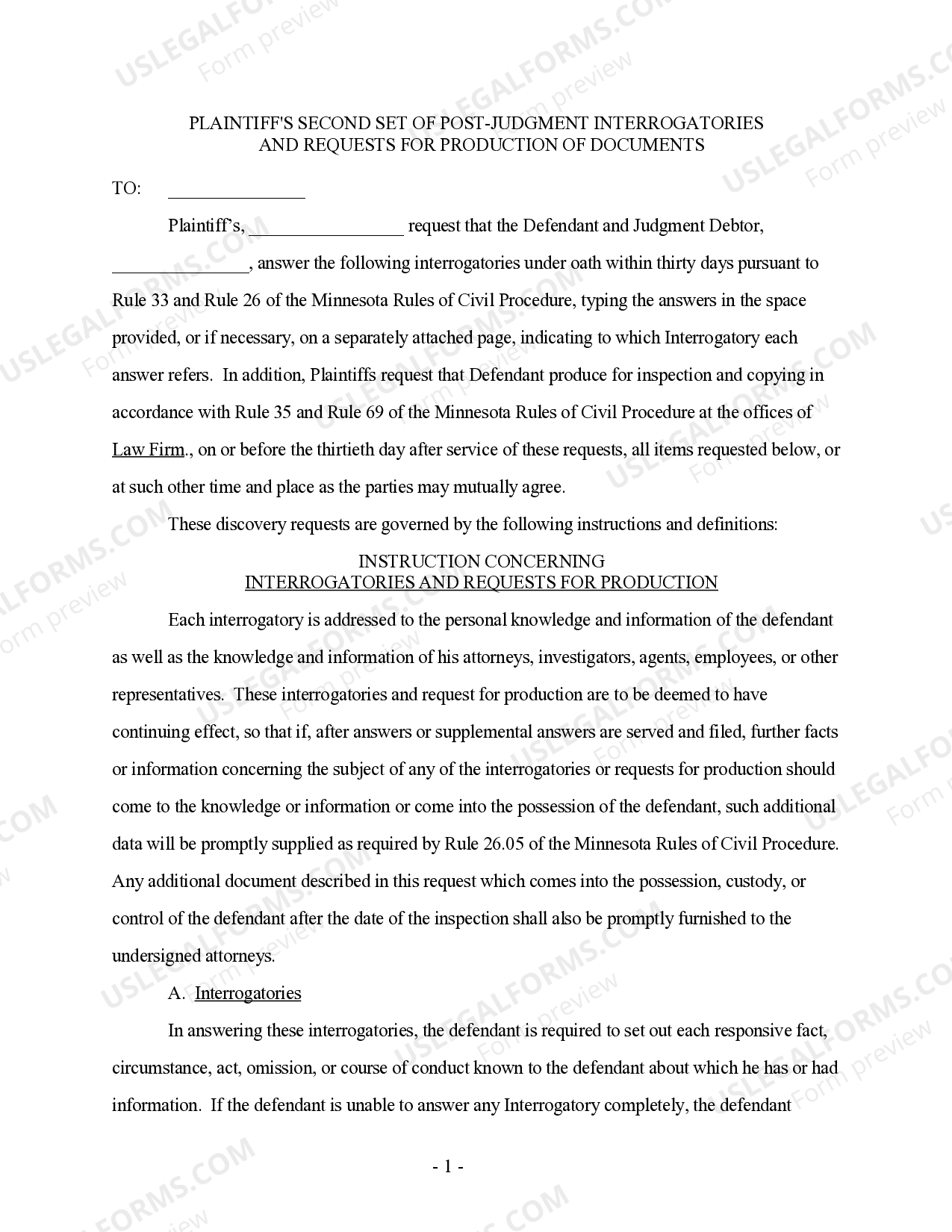 Minnesota Discovery - Plaintiff's 2nd Set of Post-Judgment ...