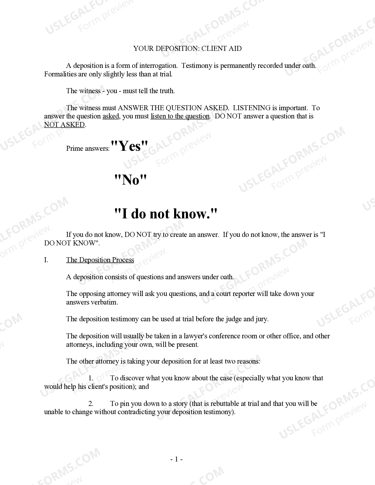 Minnesota Your Deposition - A Client's guide to their deposition by ...