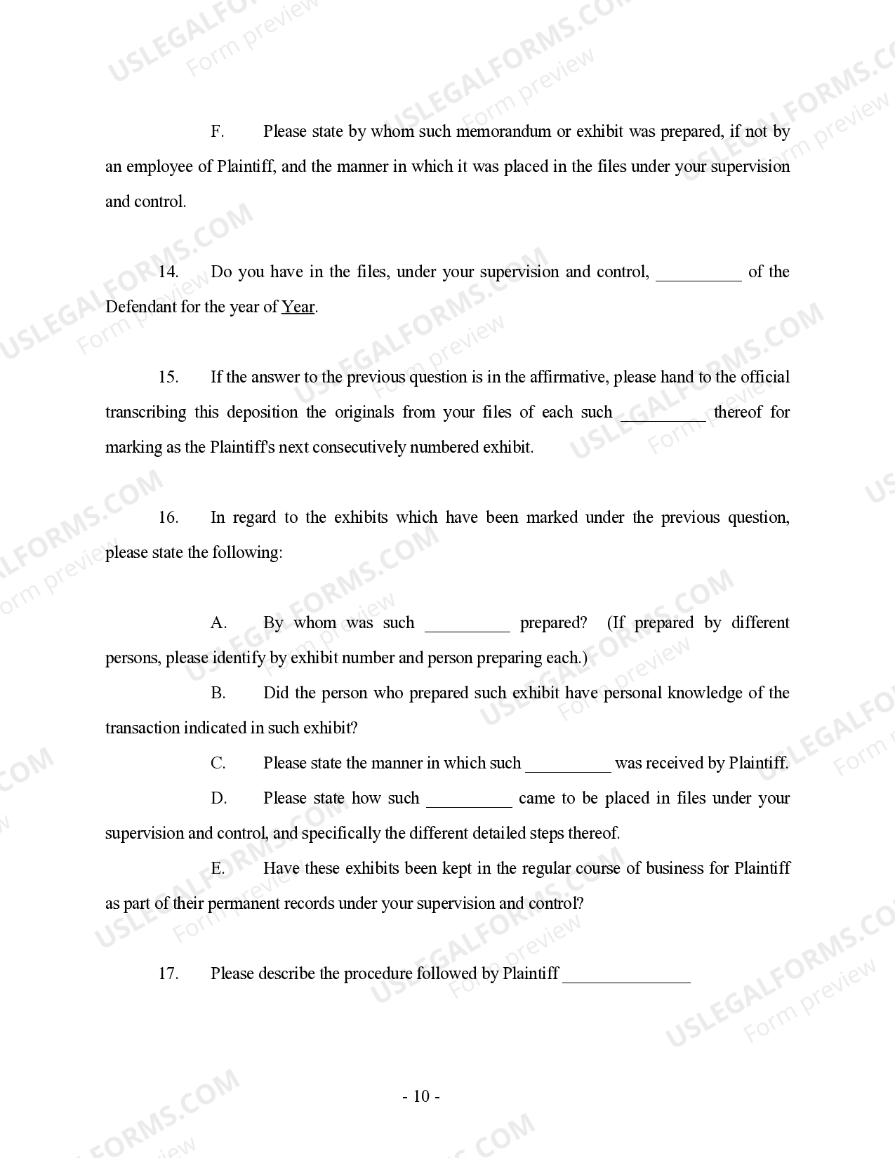 Minnesota Corporate Deposition Check List | US Legal Forms