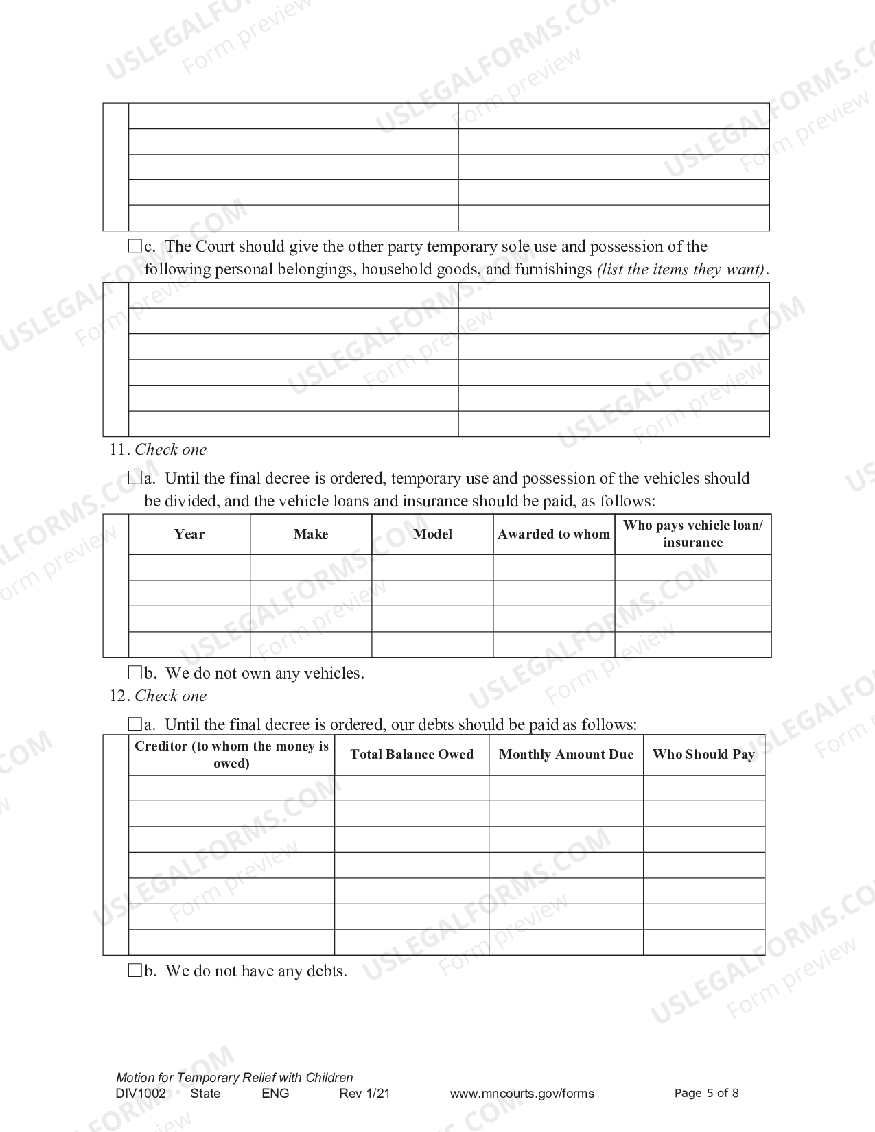 Minnesota Notice of Motion and Motion for Temporary Relief with ...