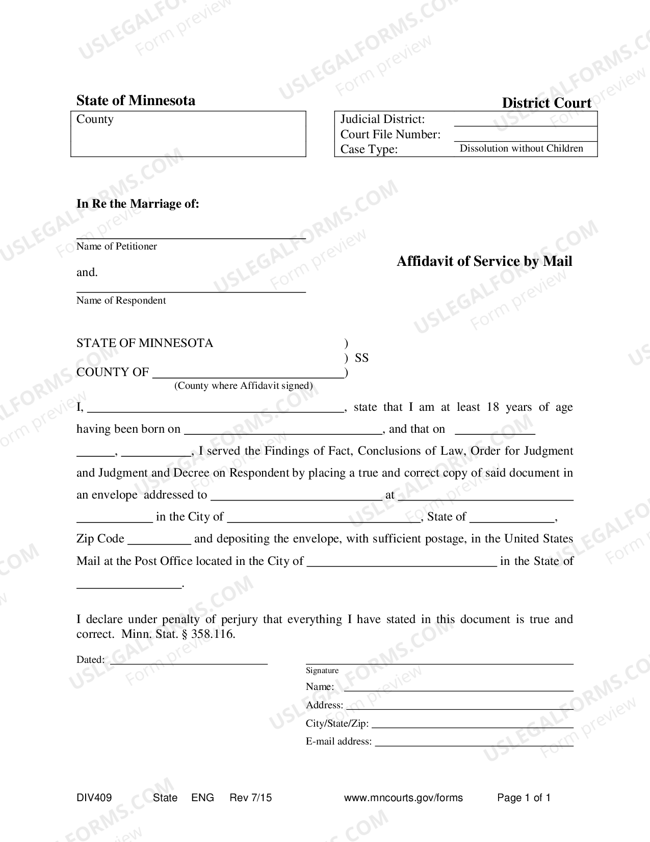 Affidavit Attesting To The Truth Form 20 | US Legal Forms