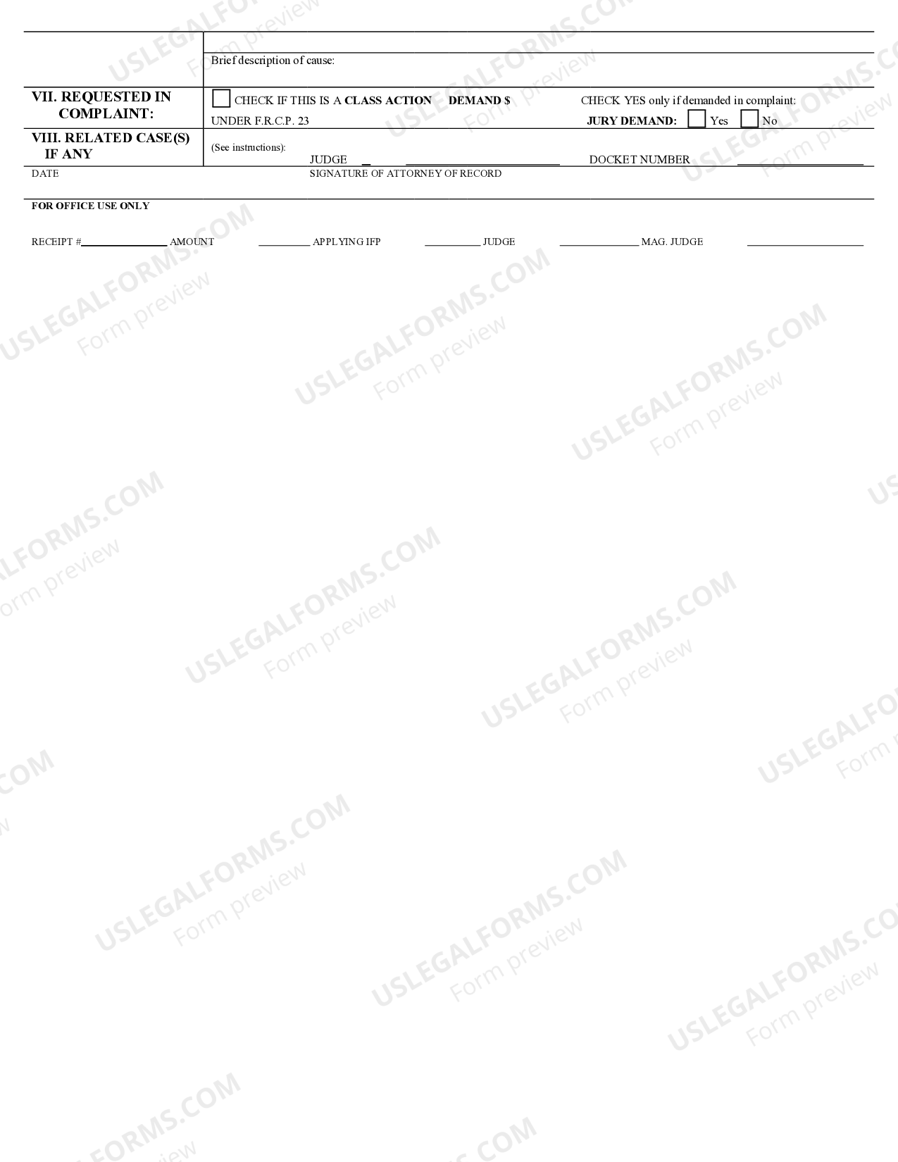 Hennepin Minnesota JS-44 Civil Cover Sheet - Federal District Court ...