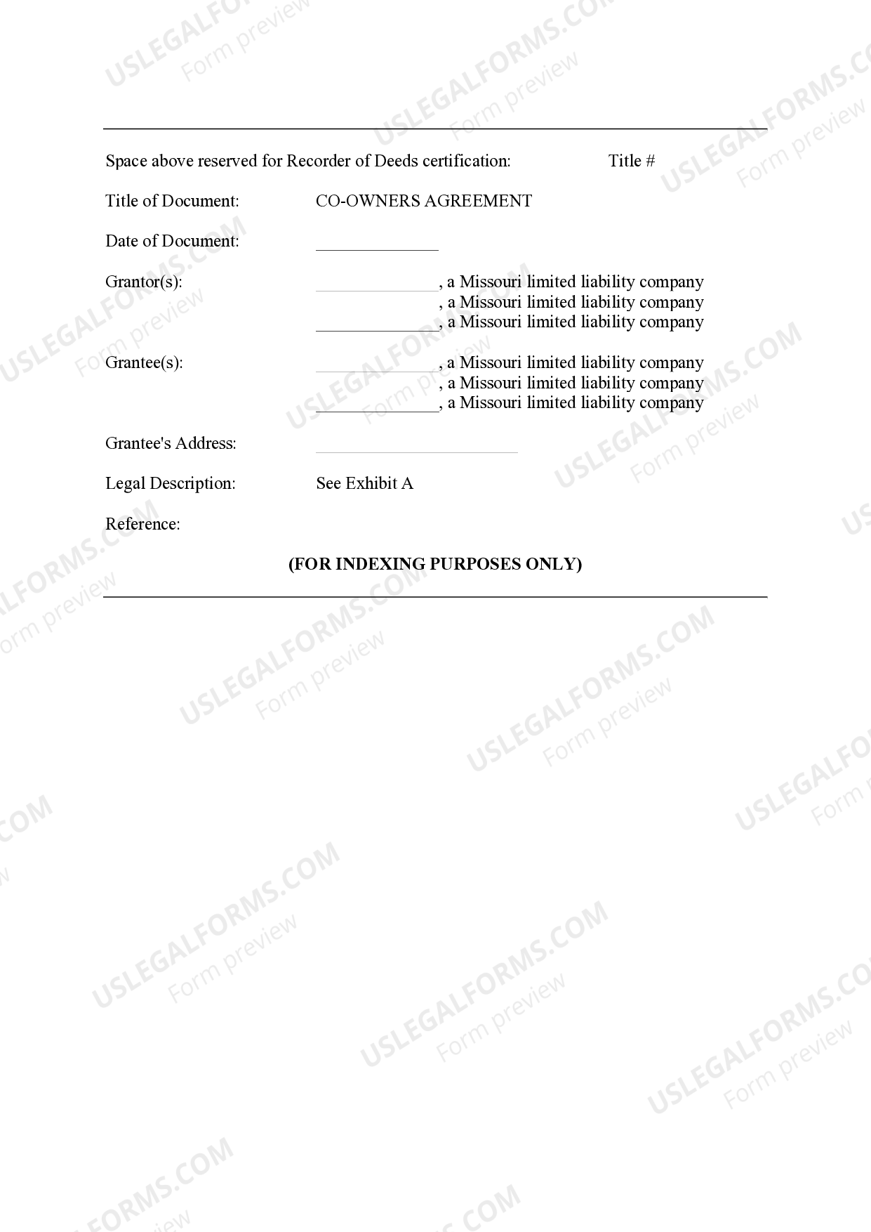 Consent Letter From Co-owners(form-5) | US Legal Forms