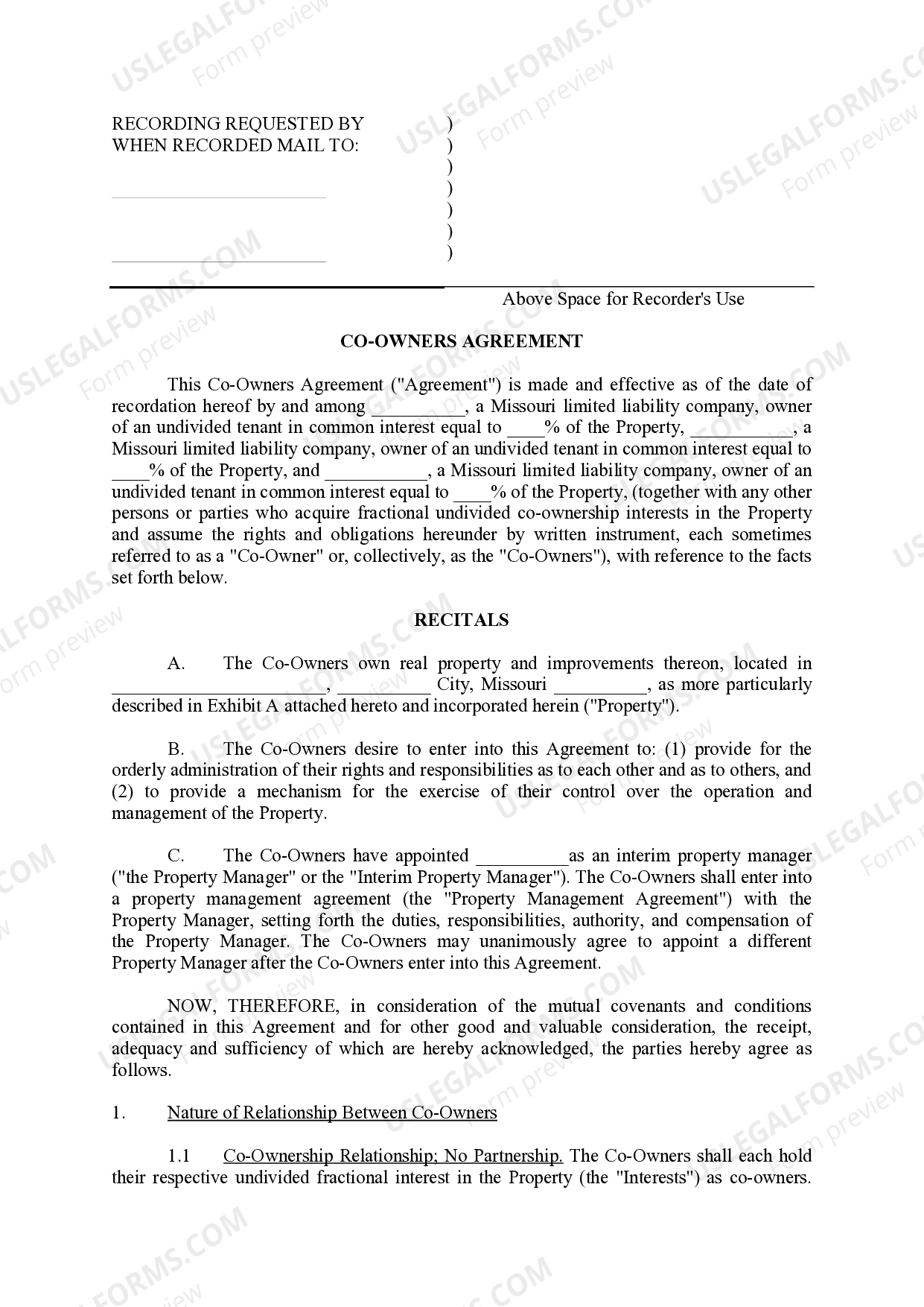 Consent Letter From Co-owners(form-5) | US Legal Forms