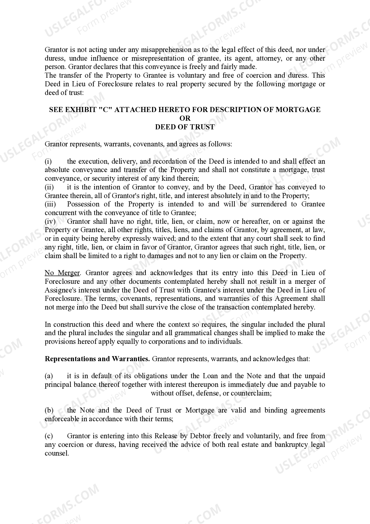 Missouri Deed in Lieu of Foreclosure - Deed In Lieu Of Foreclosure | US ...