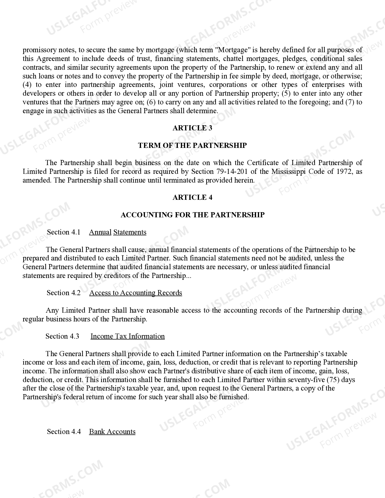 Limited Partnership Agreement Withholding Tax | US Legal Forms