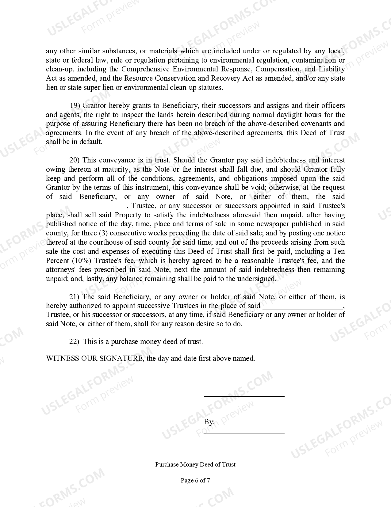 Mississippi Purchase Money Deed of Trust College to Church | US Legal Forms