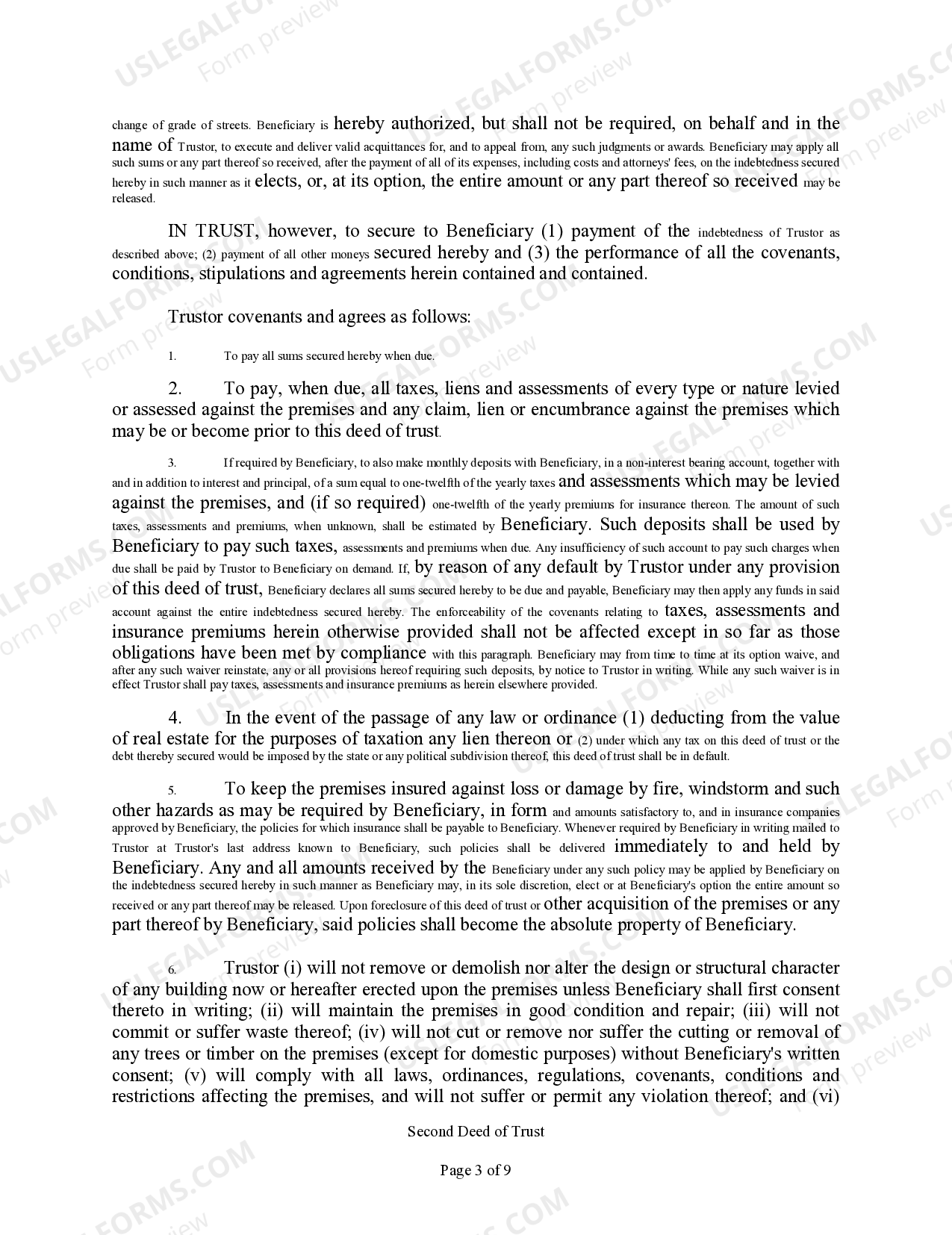 2nd Deed Of Trust Form For Property | US Legal Forms