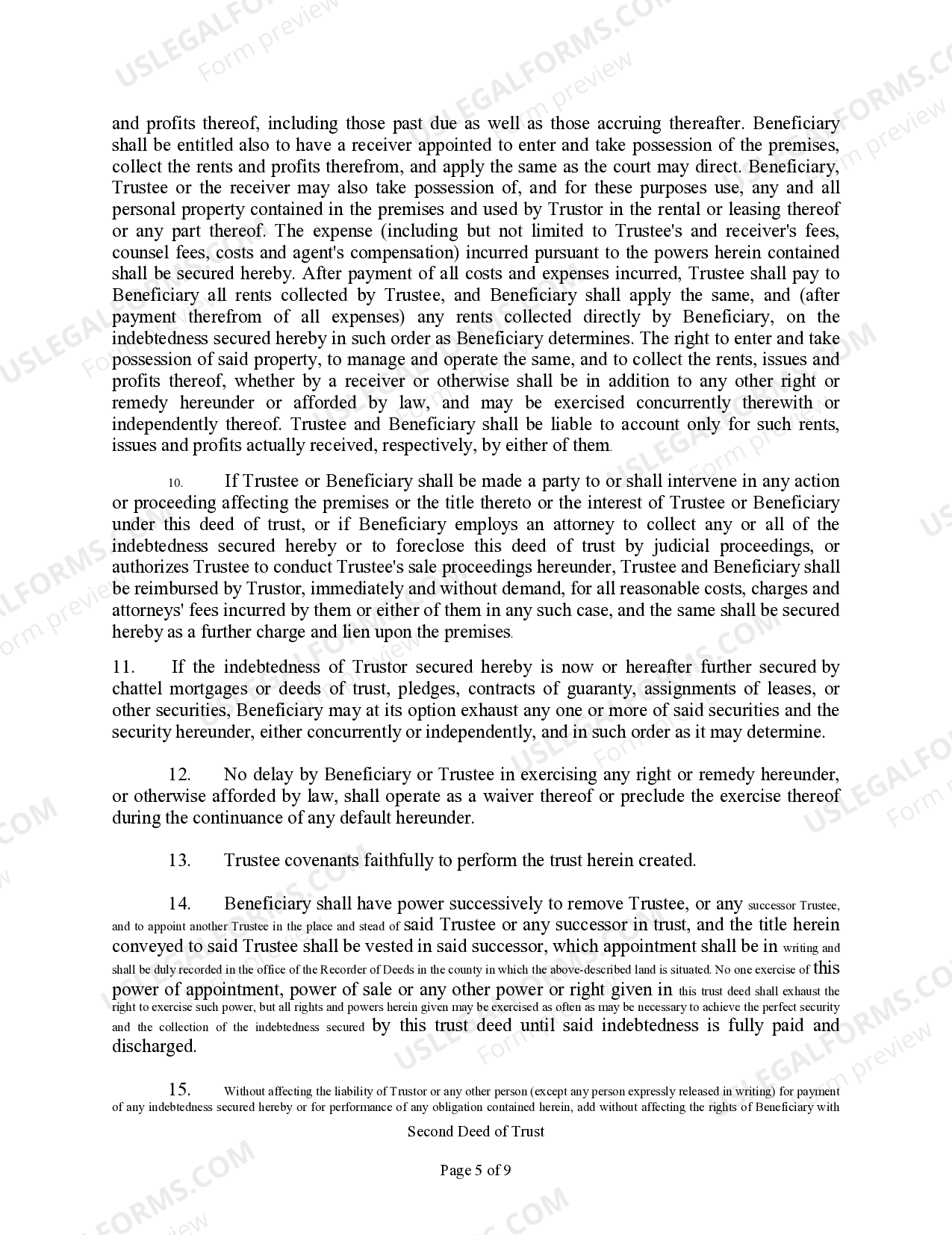 2nd Deed Of Trust Form For Property | US Legal Forms