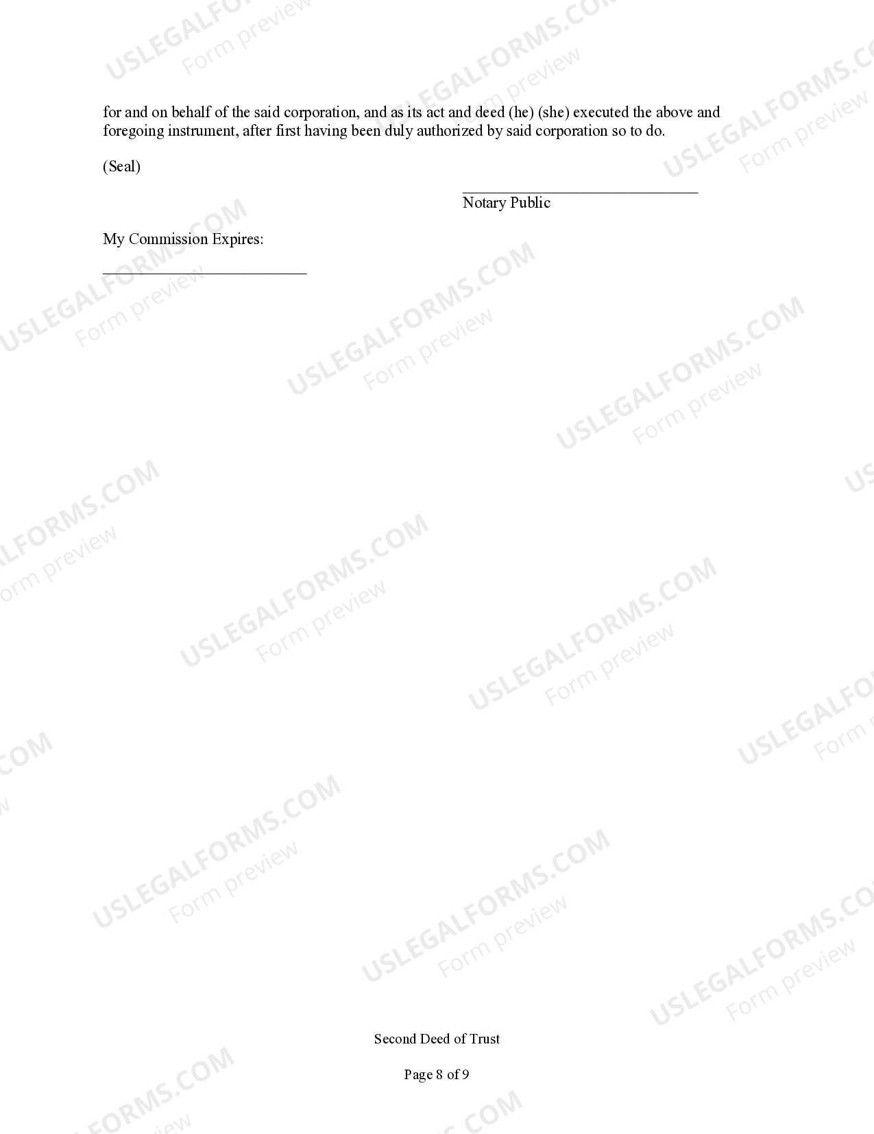 Mississippi Second Deed of Trust | US Legal Forms