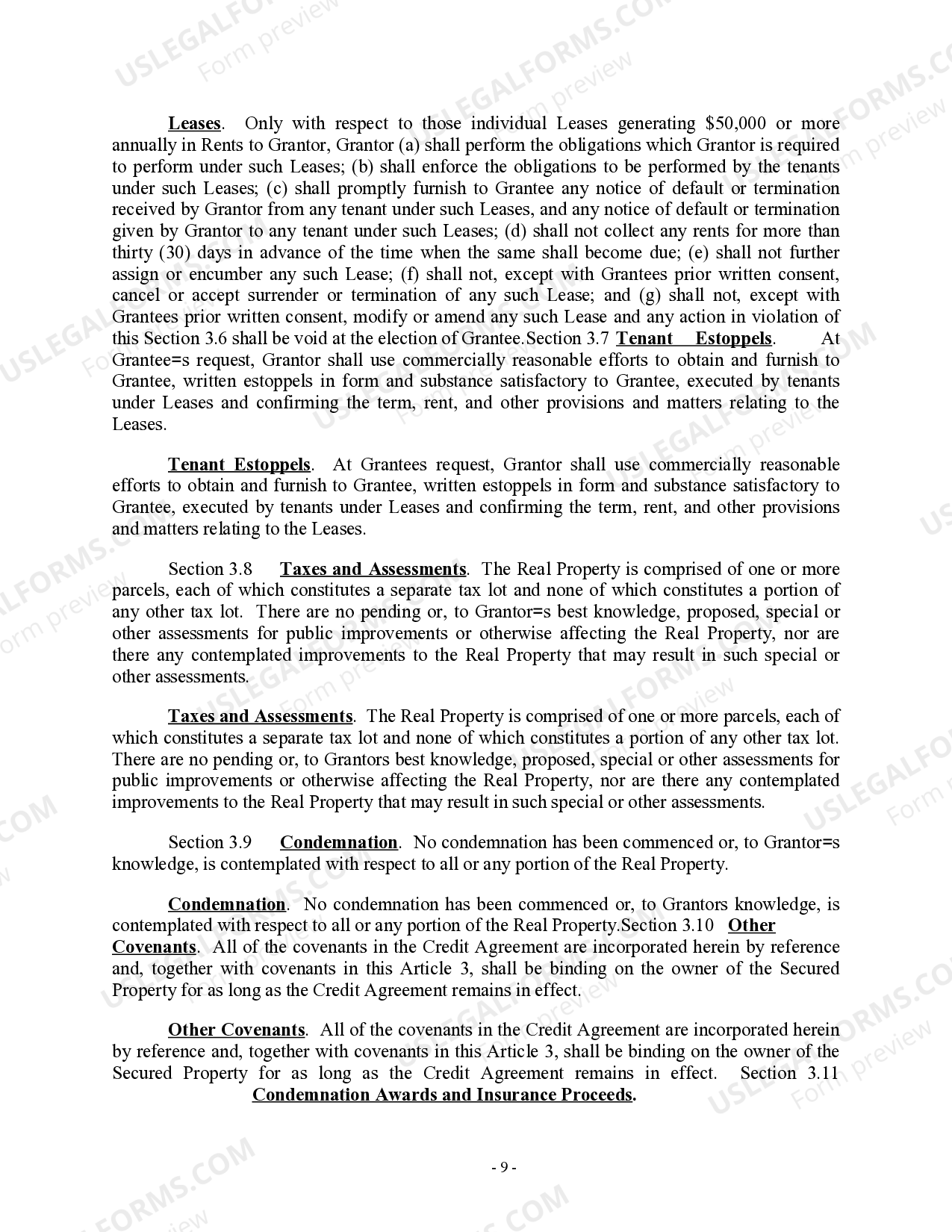 Mississippi Sample Deed of Trust, Assignment of Leases - Deed Of Lease ...