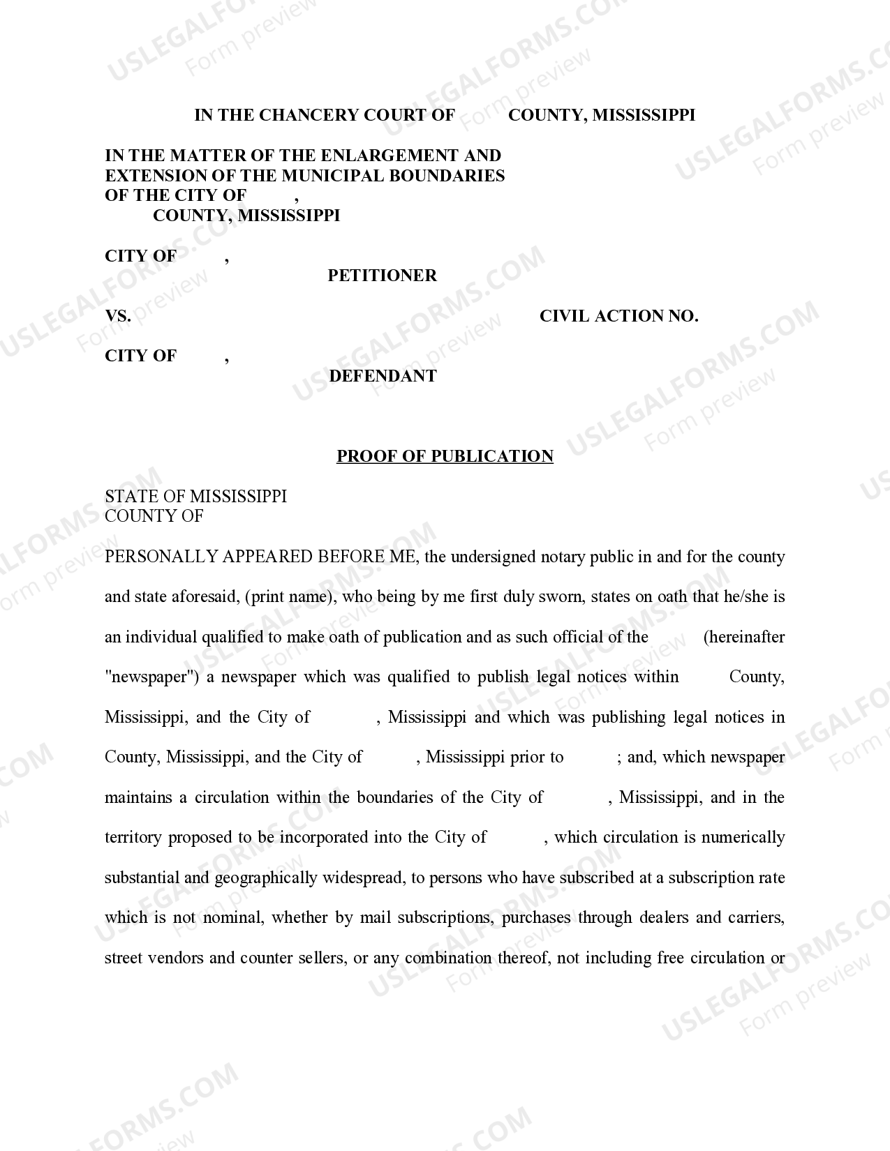 Mississippi Proof of Publication | US Legal Forms
