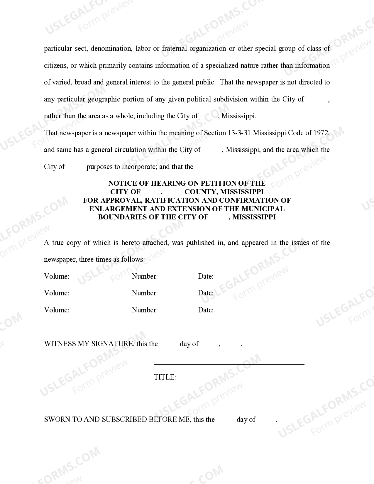 Mississippi Proof of Publication | US Legal Forms