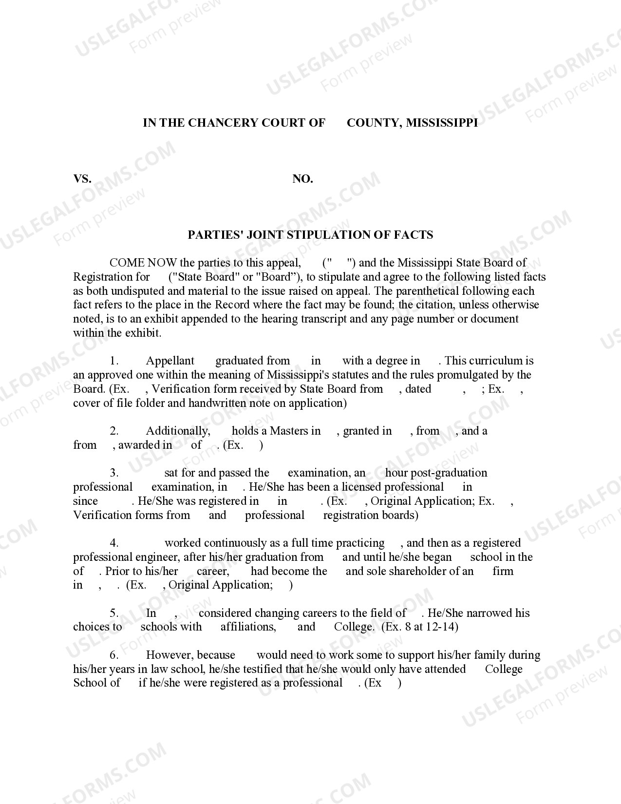 Mississippi Parties' Joint Stipulation of Facts - Stipulation Of Facts ...