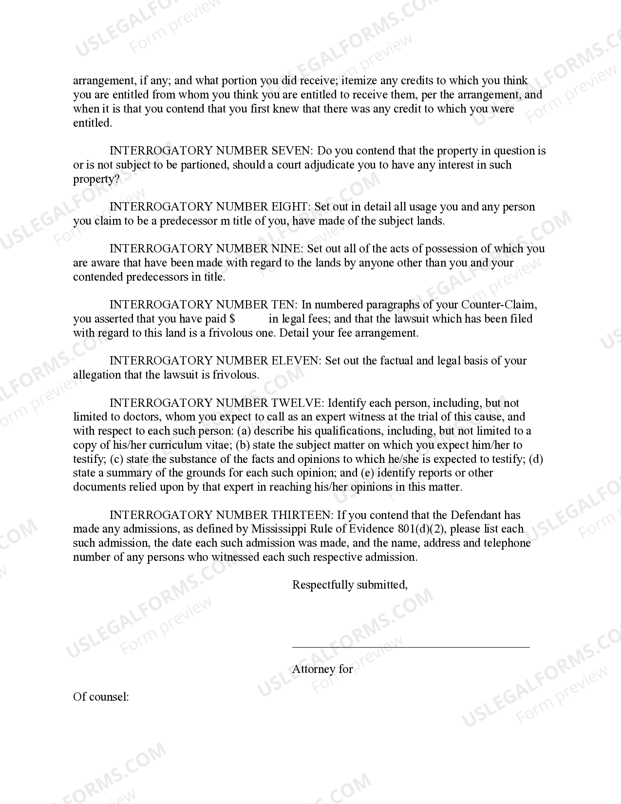 Mississippi Plaintiff's First Set of Interrogatories, Request for ...