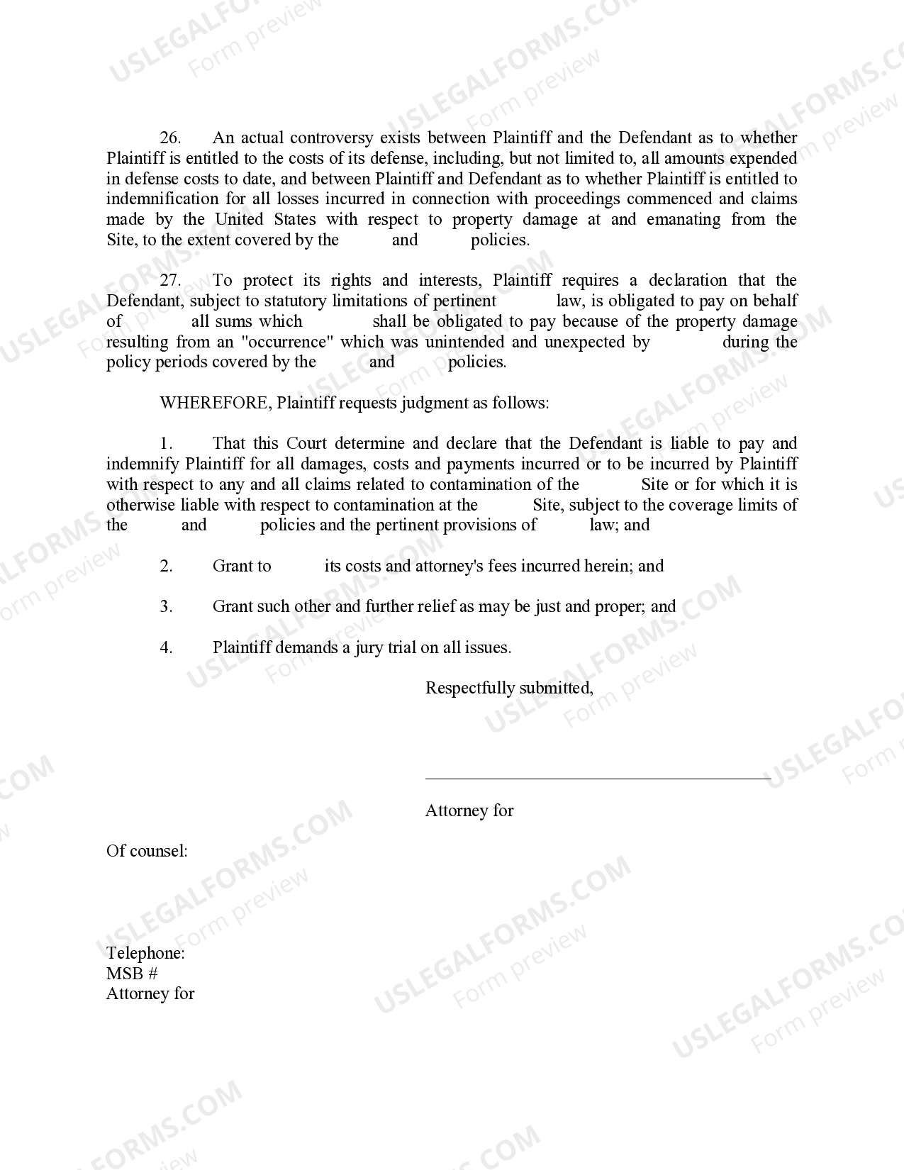 Mississippi Complaint for Declaratory Judgment - Mississippi ...