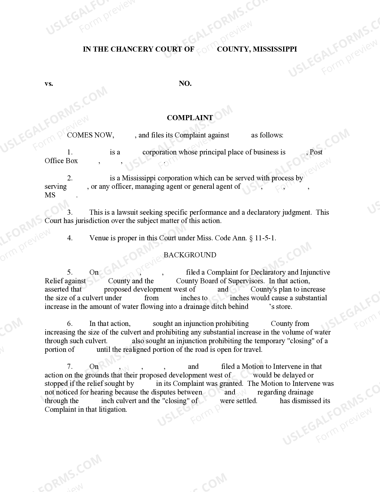 Mississippi Complaint | US Legal Forms