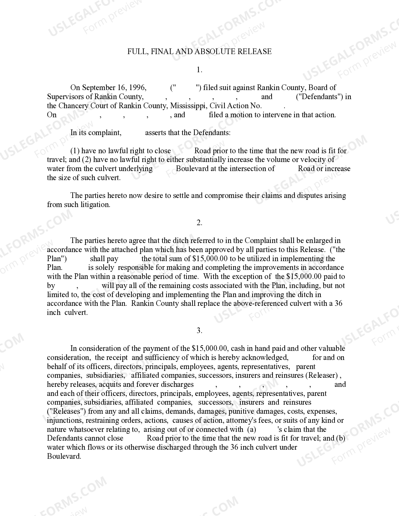 Icbc Full And Final Release Form | US Legal Forms