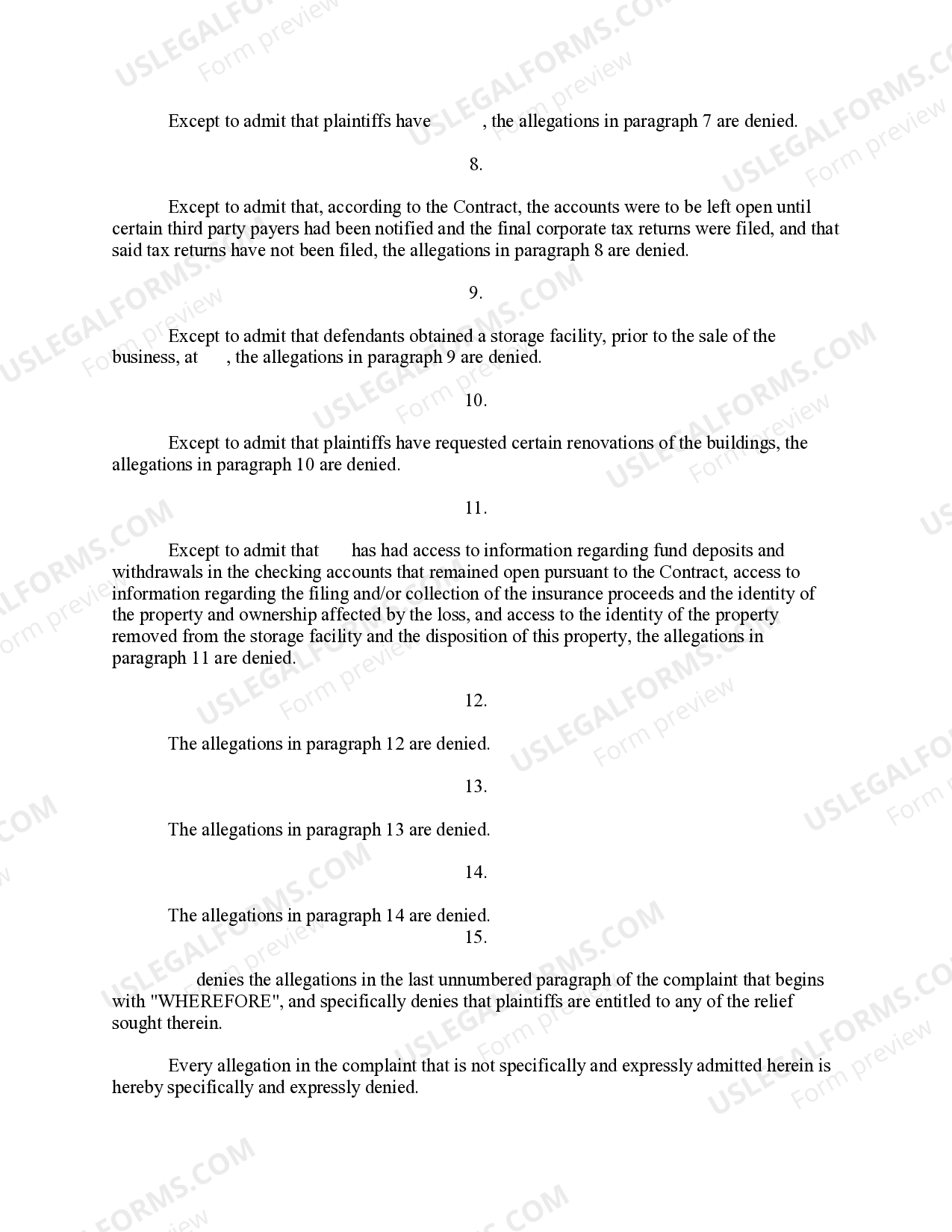 Mississippi Answer and Counterclaim | US Legal Forms