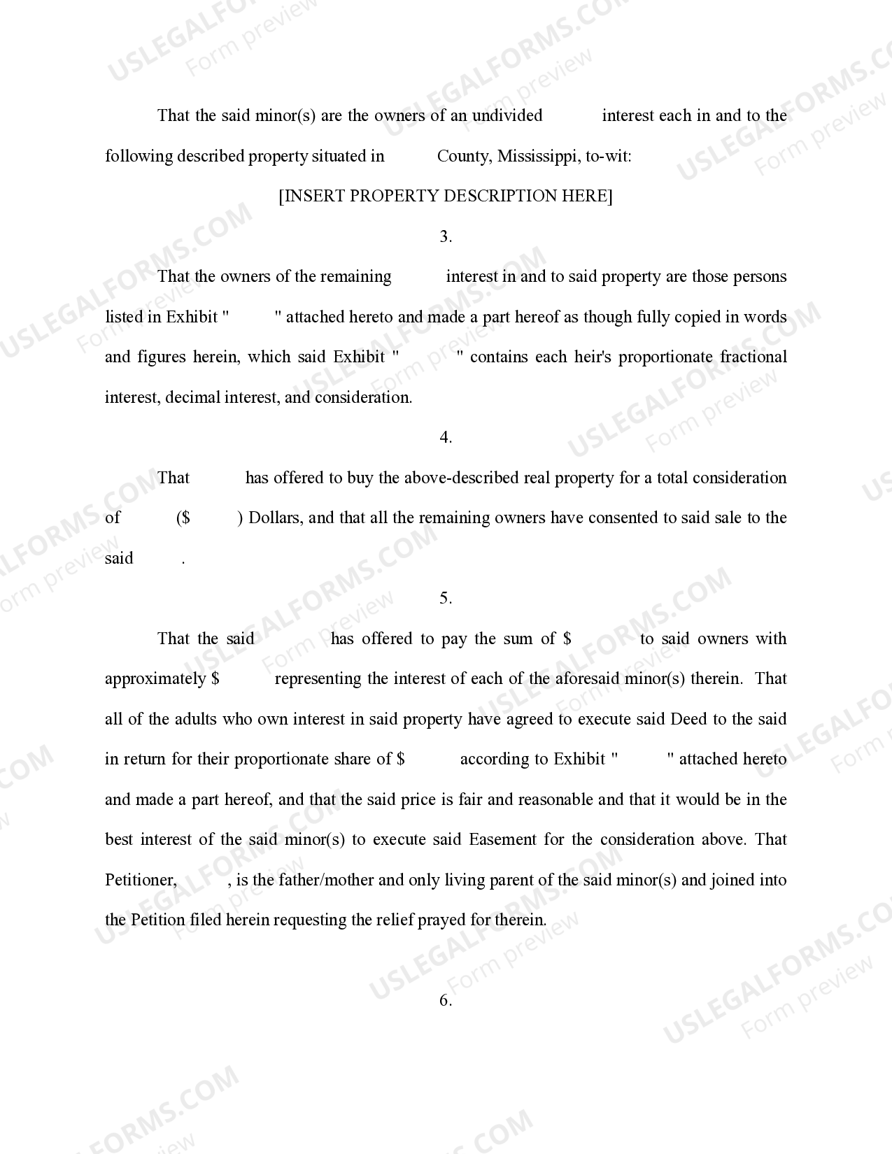 Mississippi Decree Granting Authority to Convey Small Undivided ...