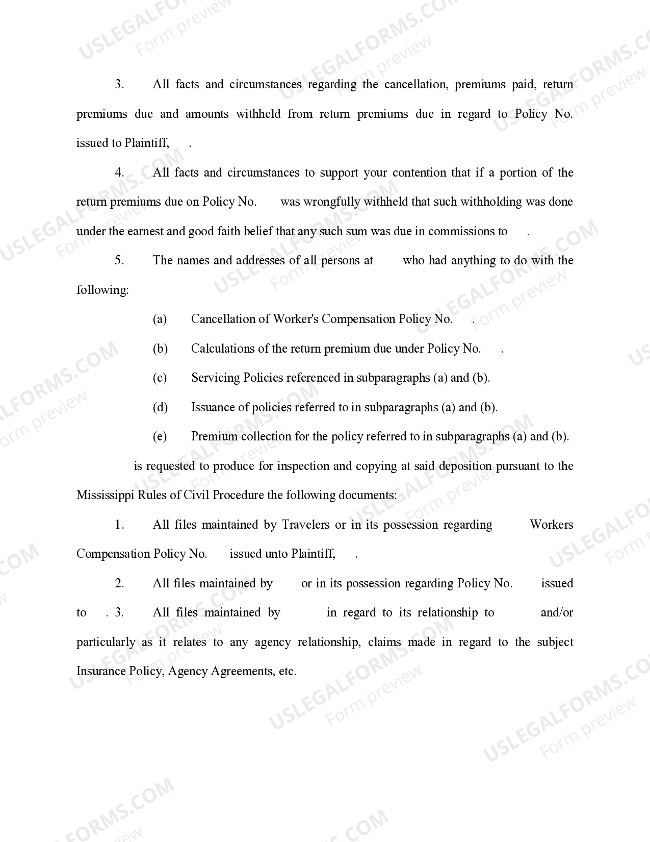 Mississippi Notice to Take Deposition with document request - Take ...