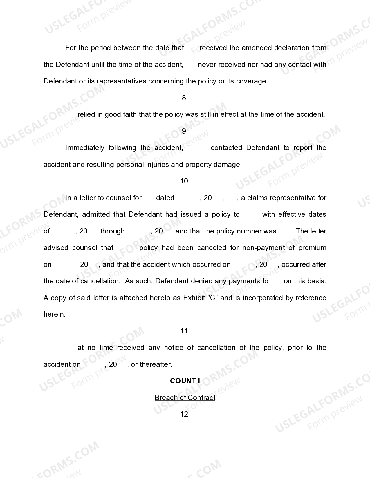 Mississippi Bad Faith Complaint - Bad Faith Mississippi | US Legal Forms