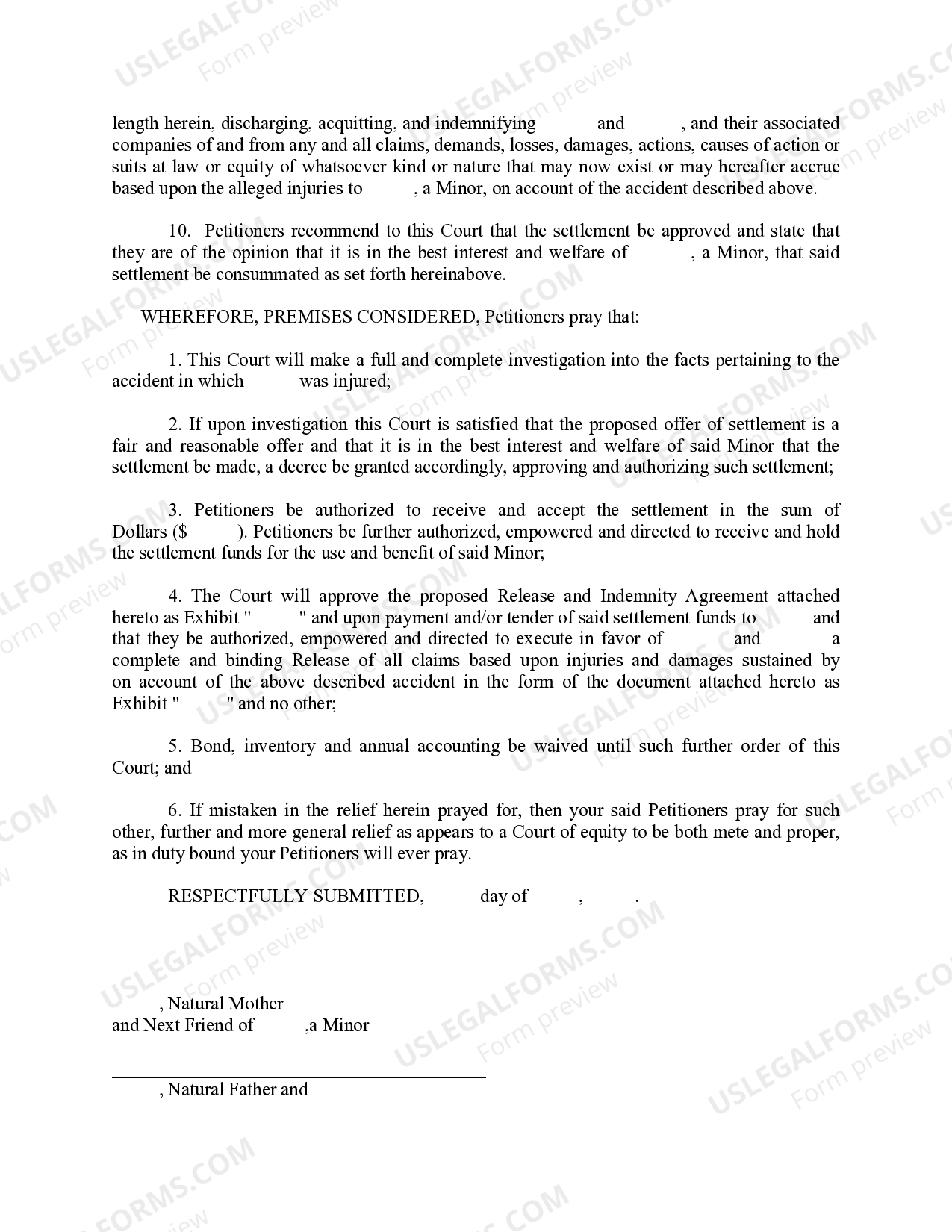 Mississippi Petition for Authority to Compromise and Settle Claim of ...