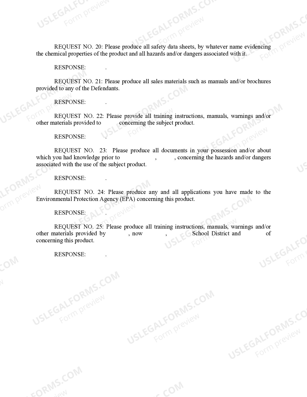 Mississippi Defendant's Response to Interrogatories | US Legal Forms