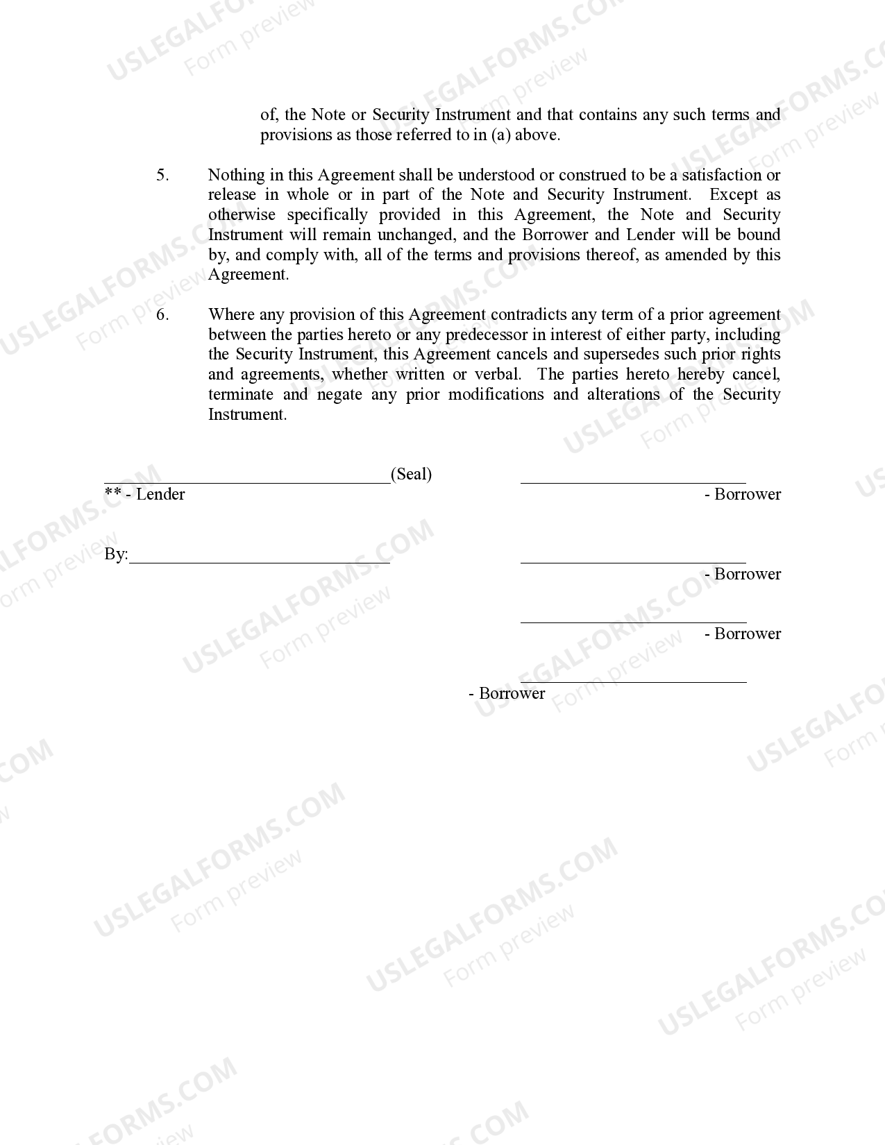 Mississippi Loan Modification Agreement - Loan Modification | US Legal ...